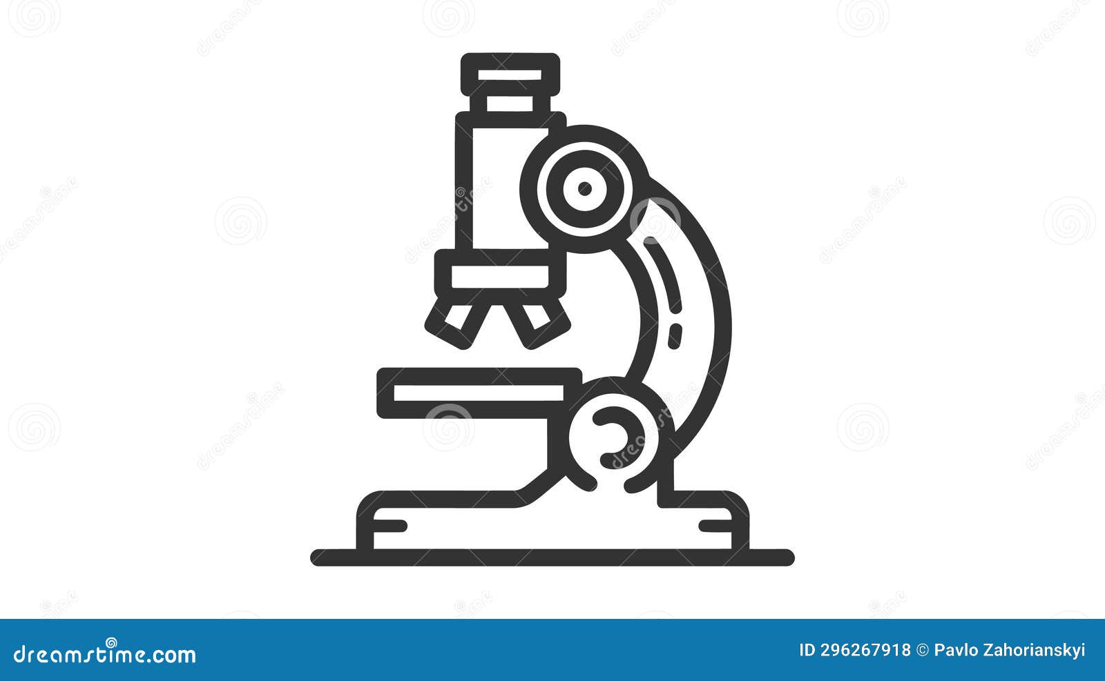 A Black and White Vector Icon of a Microscope, Representing Science and Laboratory Research ...