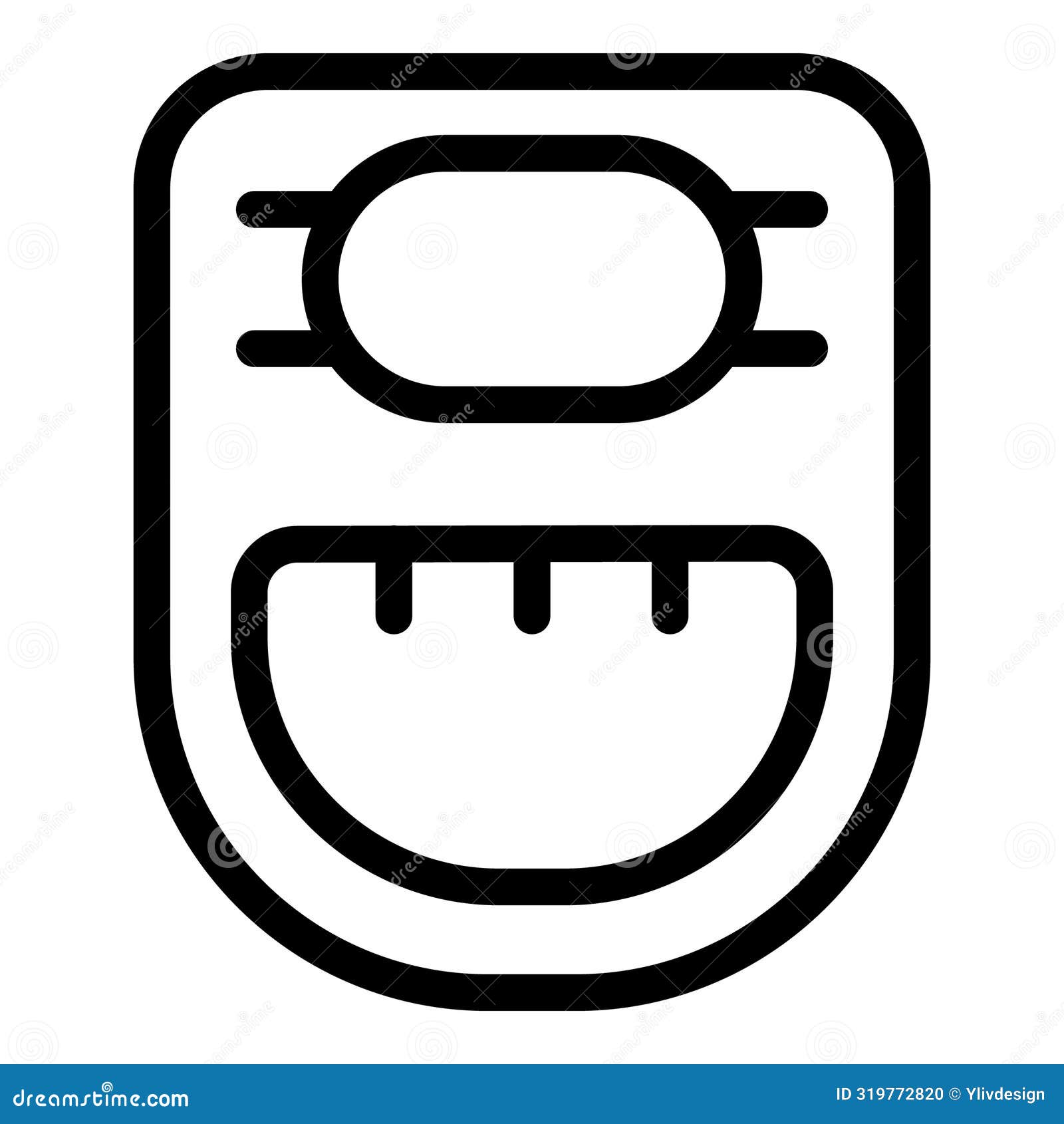 Black and White Vector Icon of a Shaver Stock Illustration ...