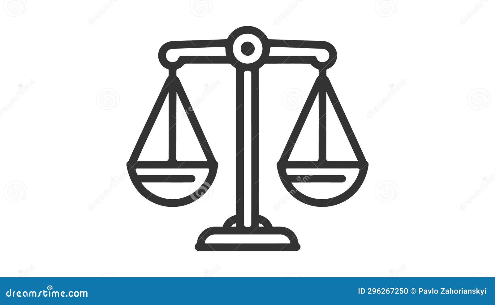 A Black and White Vector Icon of a Traditional Balance Scale Stock ...