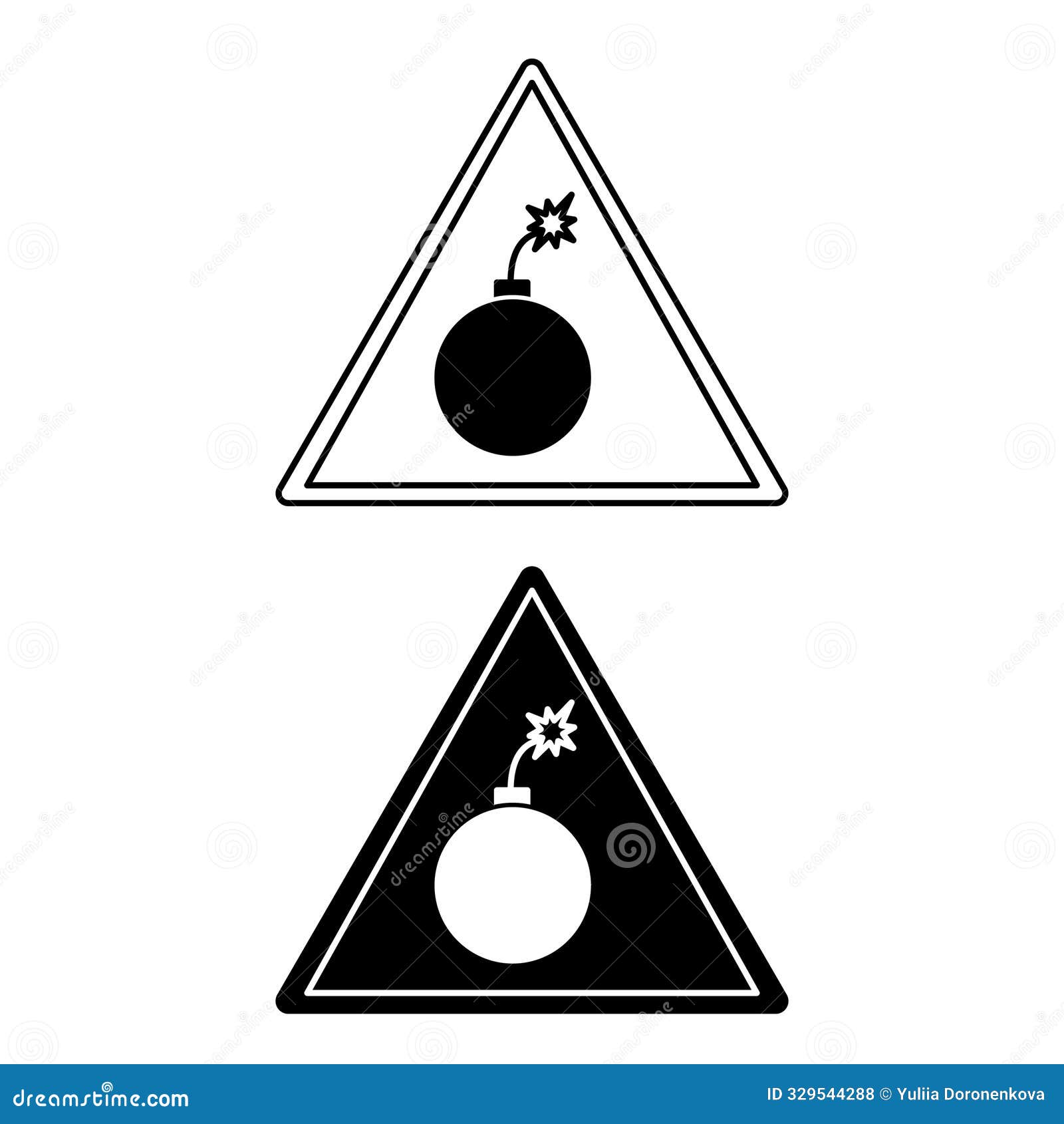 Bomb signs. stock vector. Illustration of dangerous - 329544288