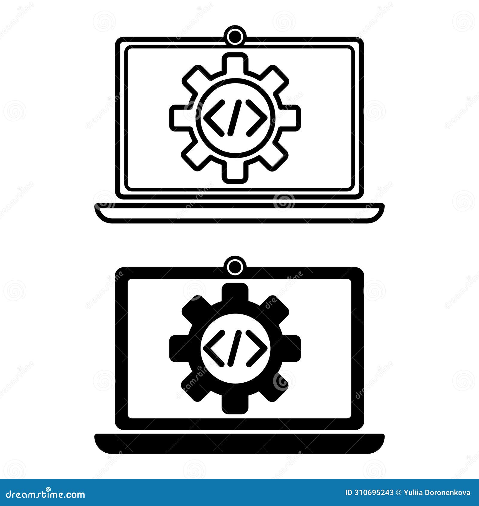 Programming Icons stock illustration. Illustration of gear - 310695243