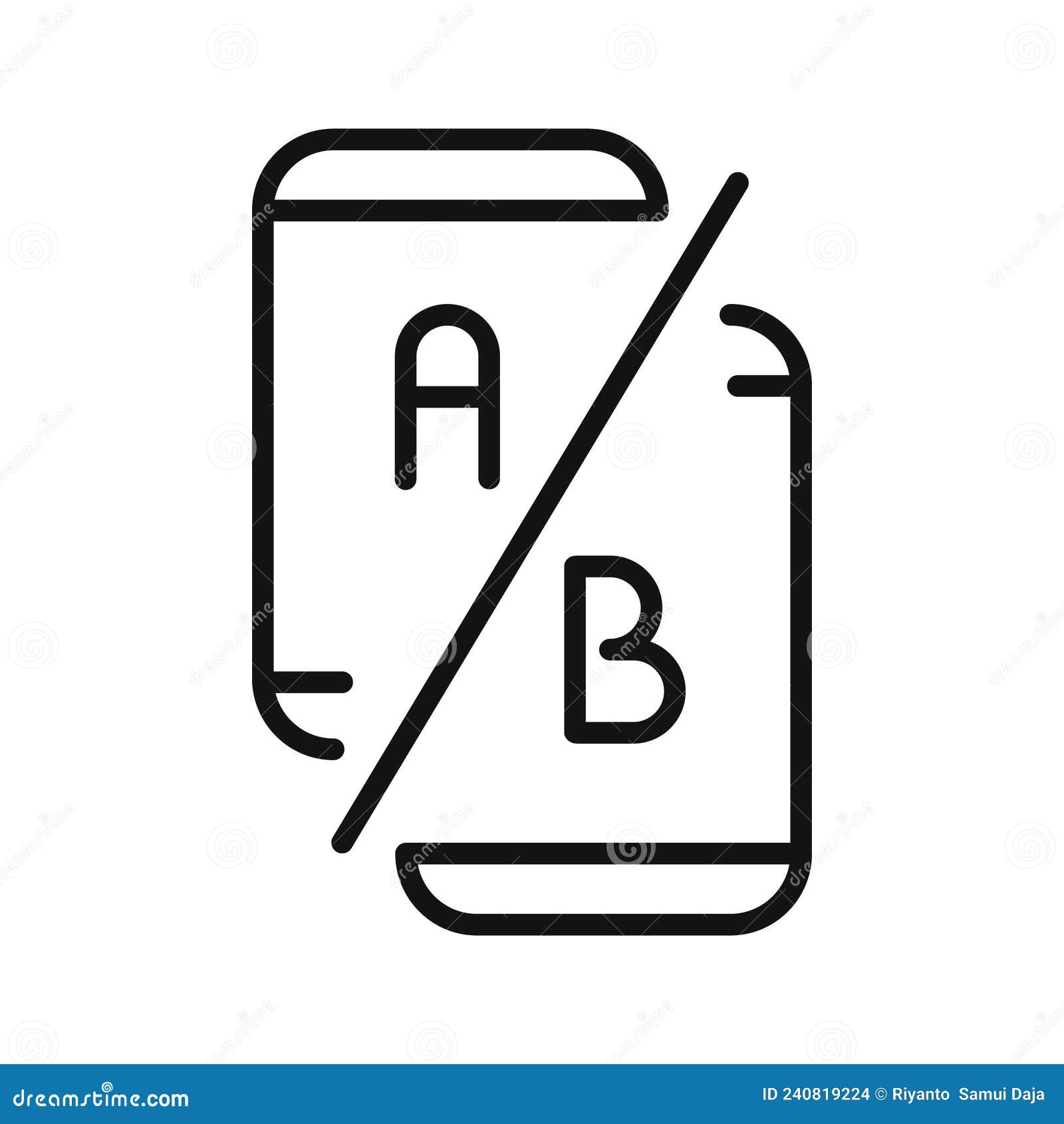 AB Testing Code Black and White Illustration Stock Vector ...