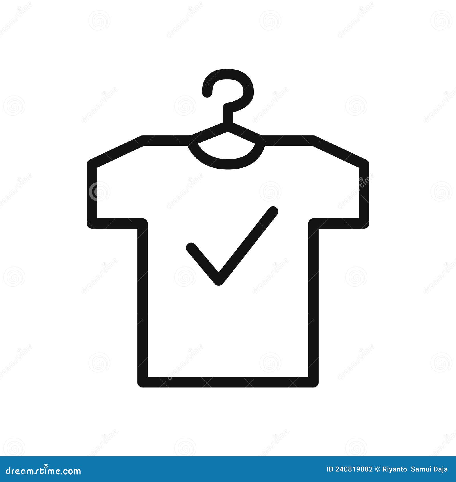 Authentic Clothes Icon Black and White Illustration Stock Vector ...