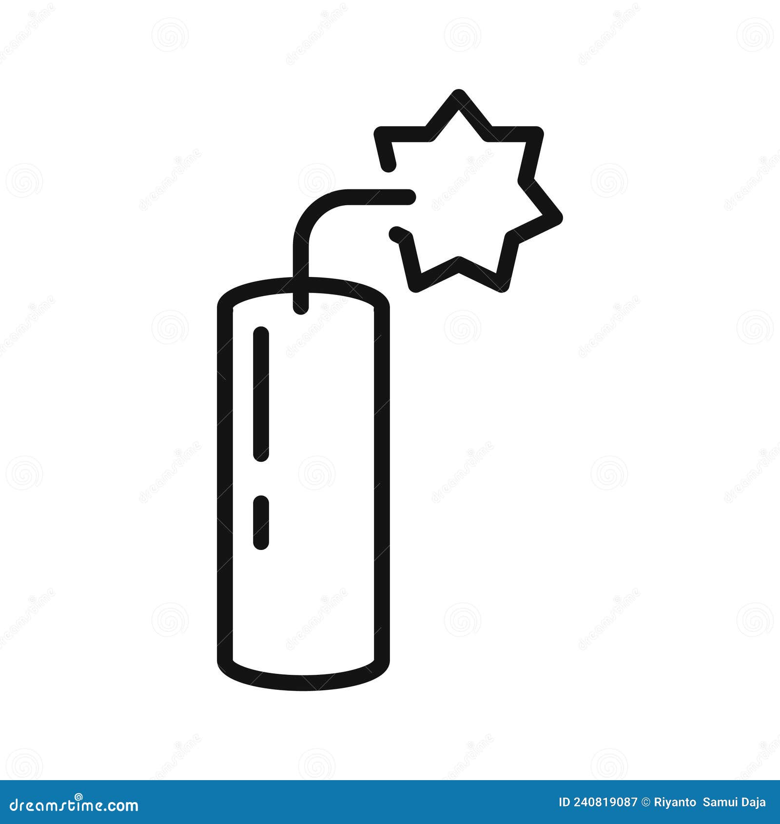 Explosive Bomb Icon Black and White Illustration Stock Vector ...