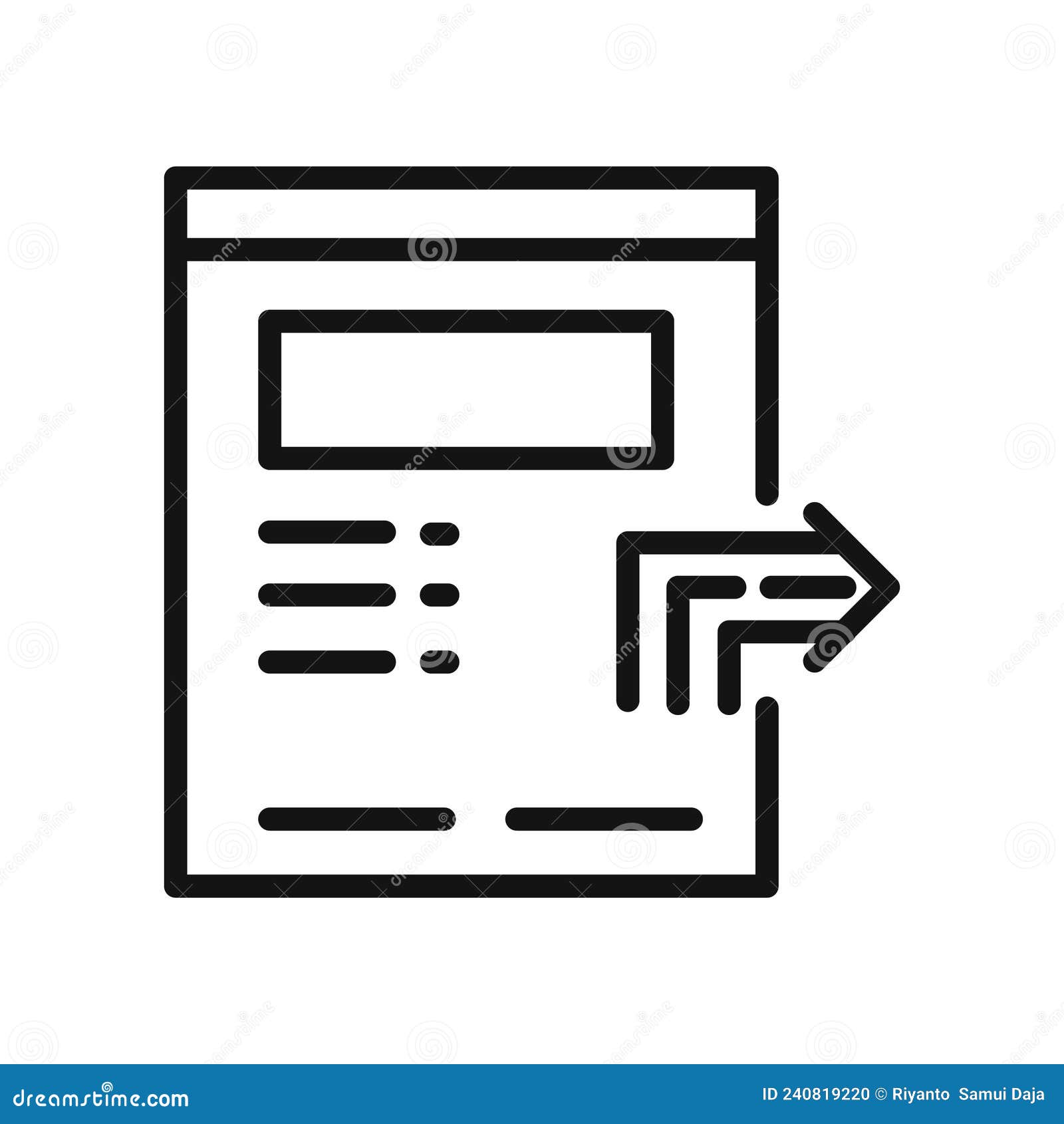 Feedback Form Icon Black and White Illustration Stock Vector ...