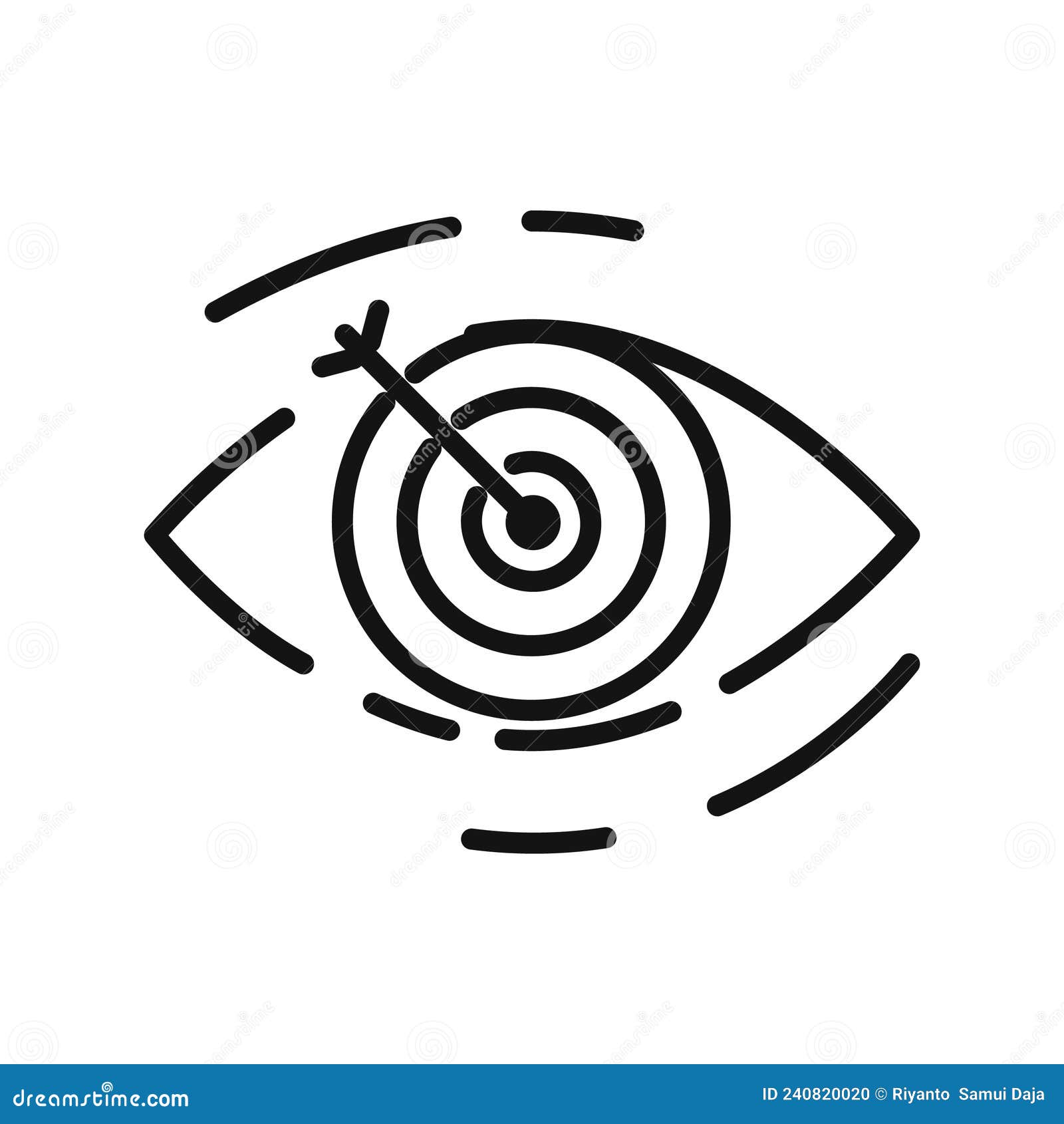 Objective Target Black and White Illustration Stock Vector ... Objective Target Black and White Illustration Stock Vector ...