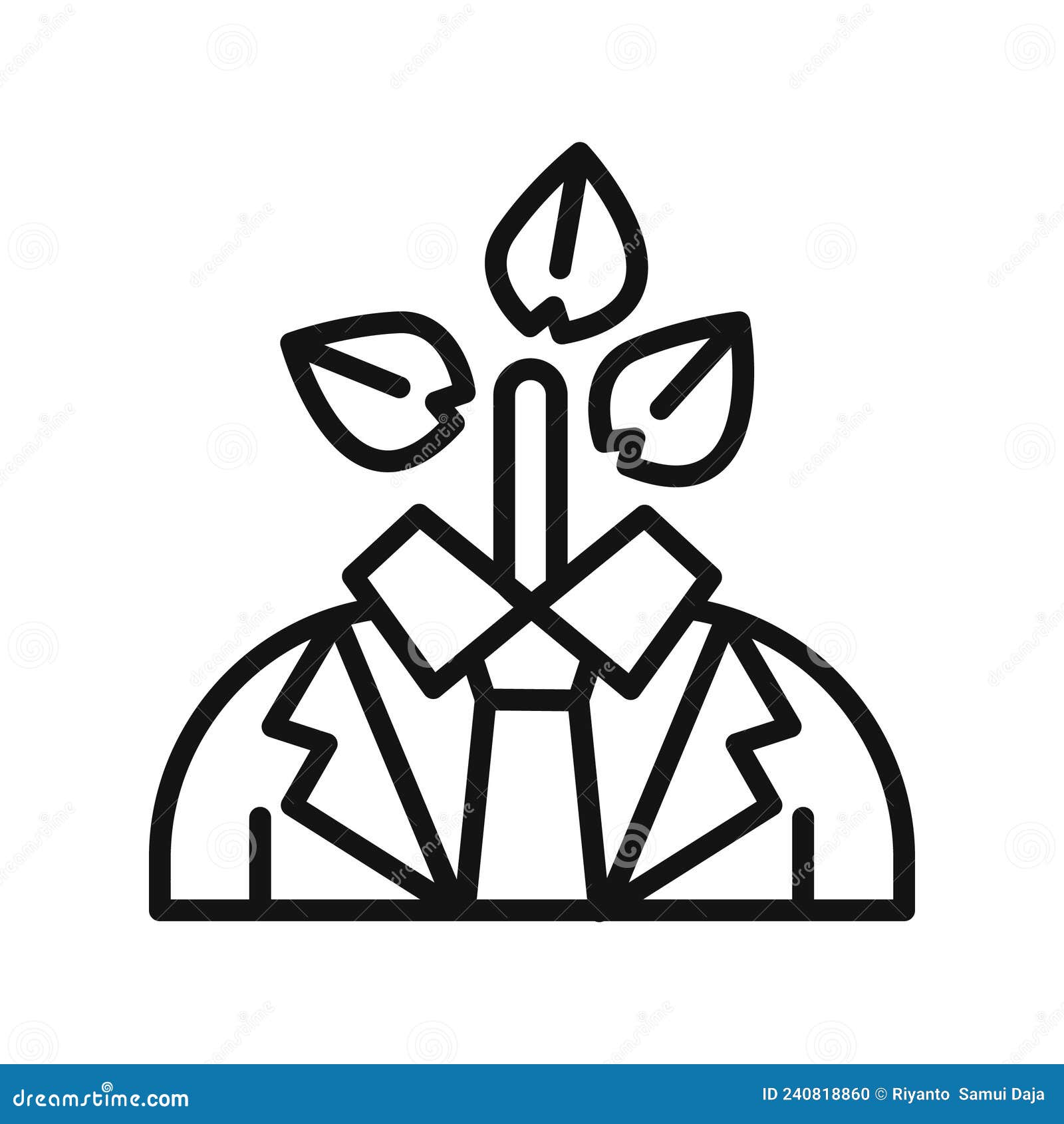 Personal Development Icon Black and White Illustration Stock Vector ...