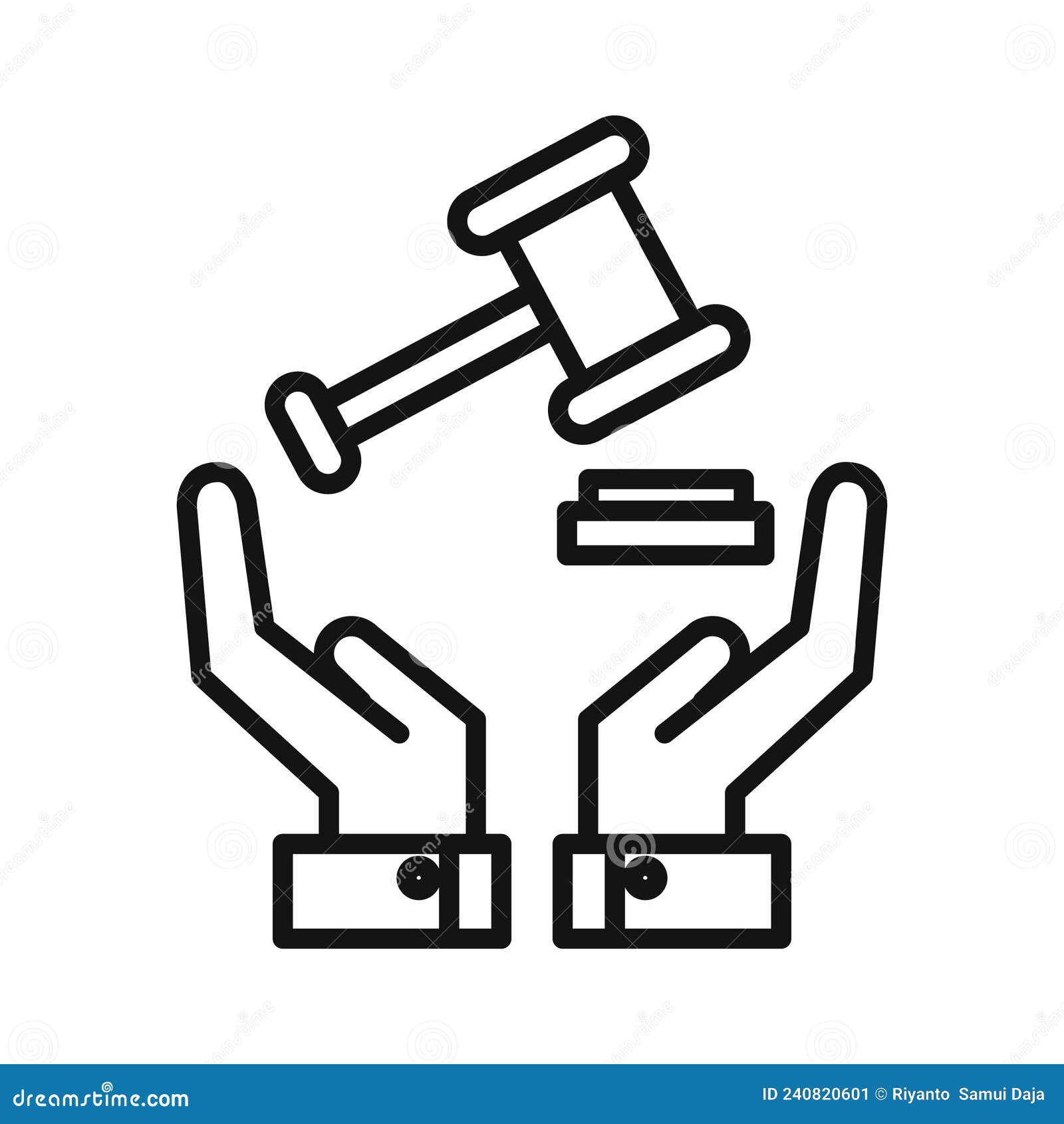 Responsibility and Caring Black and White Illustration Stock Vector ...