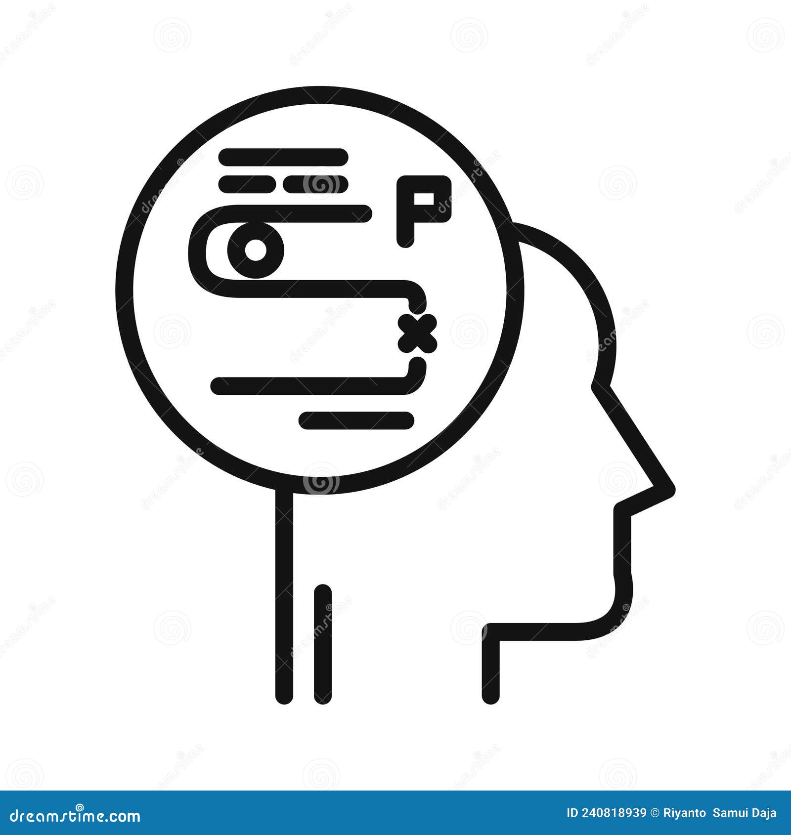 Strategic Plan Icon Black and White Illustration Stock Vector ...