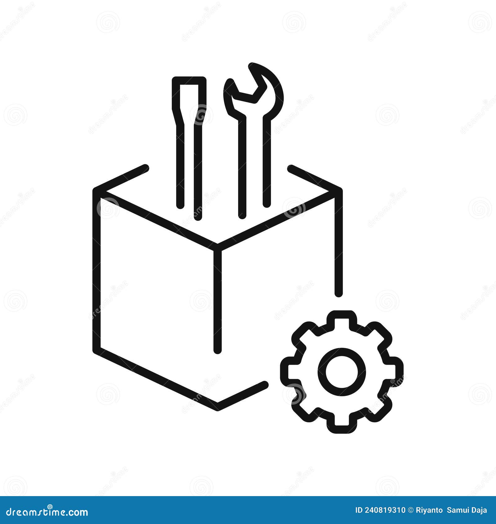 Tech Resource Icon Black and White Illustration Stock Vector ...