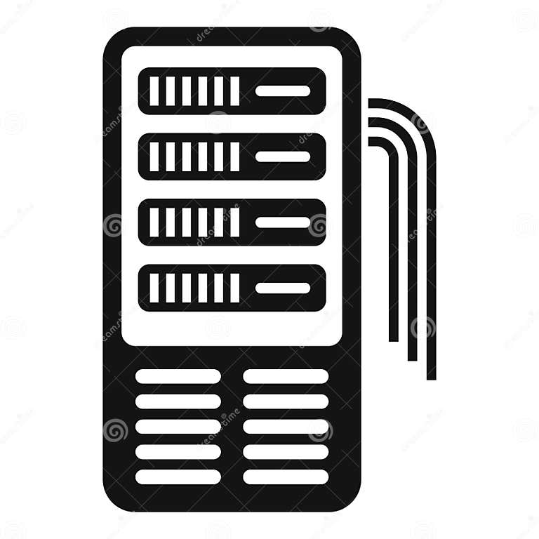Vector Icon of a Server Rack Stock Illustration - Illustration of ...