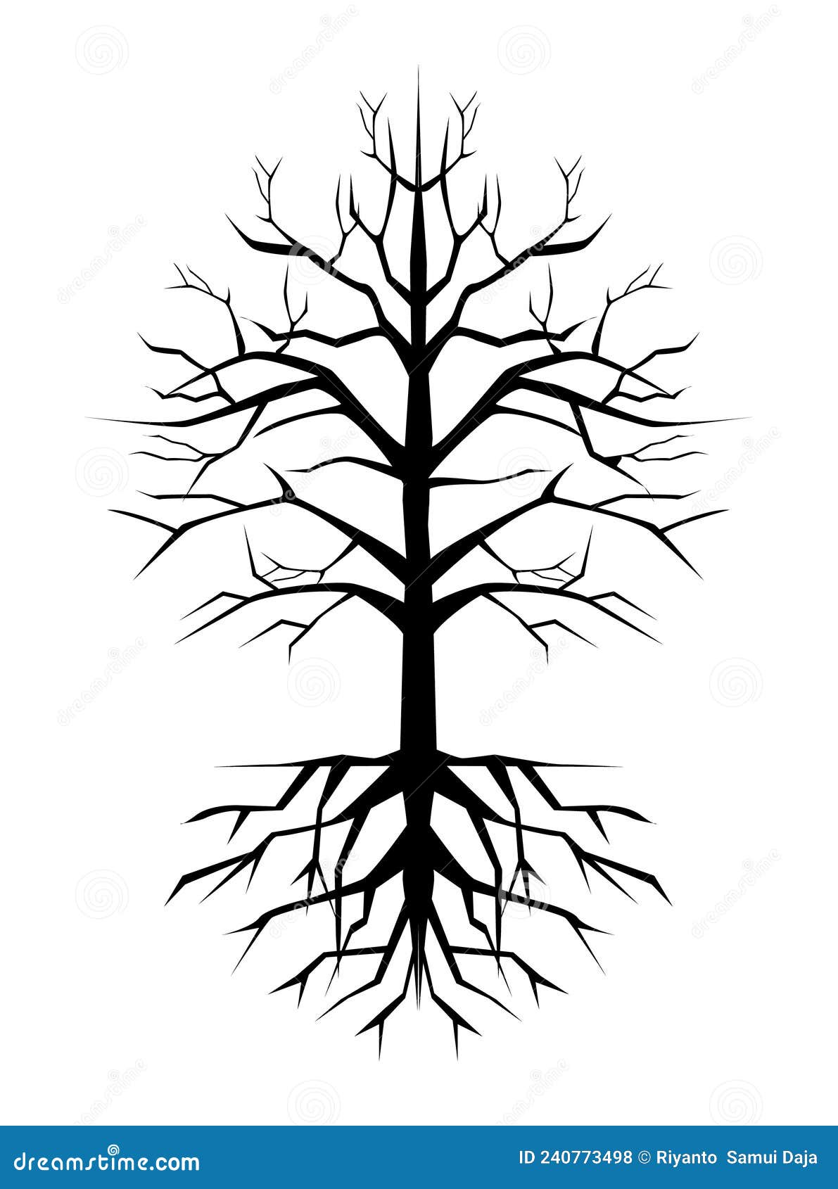 Vector Illustration of Old Tree Stock Vector - Illustration of beauty ...
