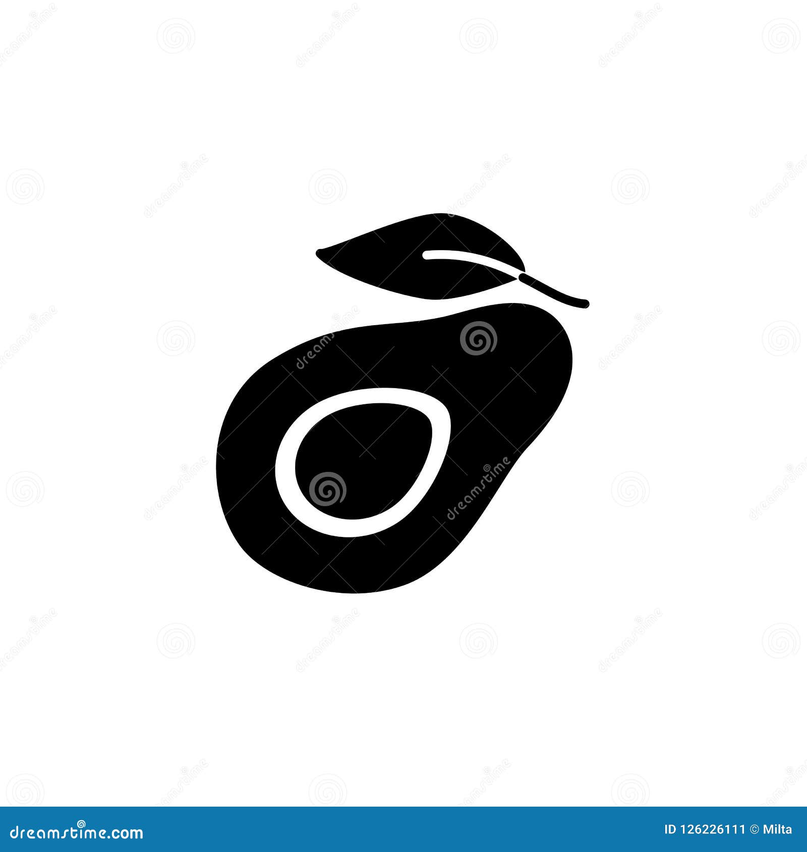 Avocado Vector Black