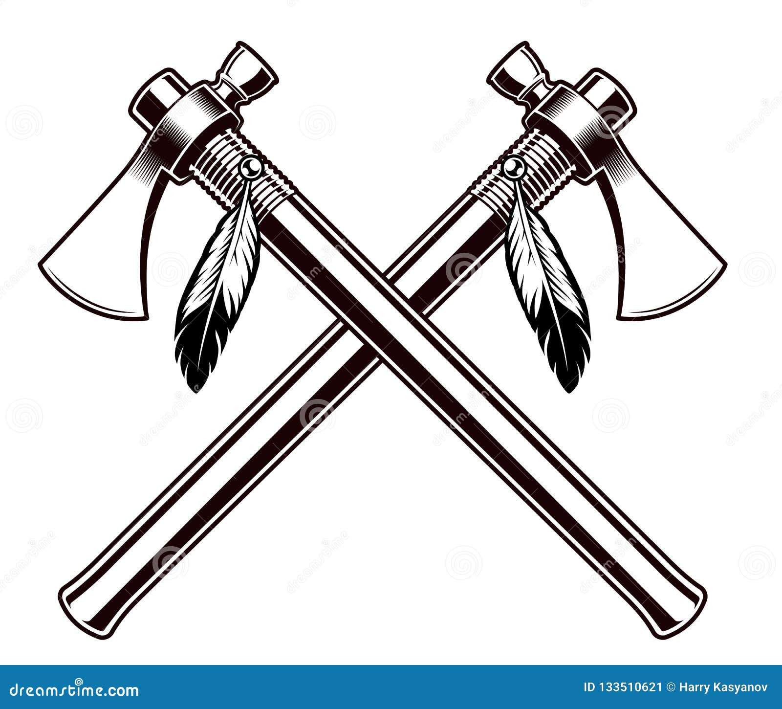 Black and White Vector Illustration of the Tomahawks Stock Vector ...