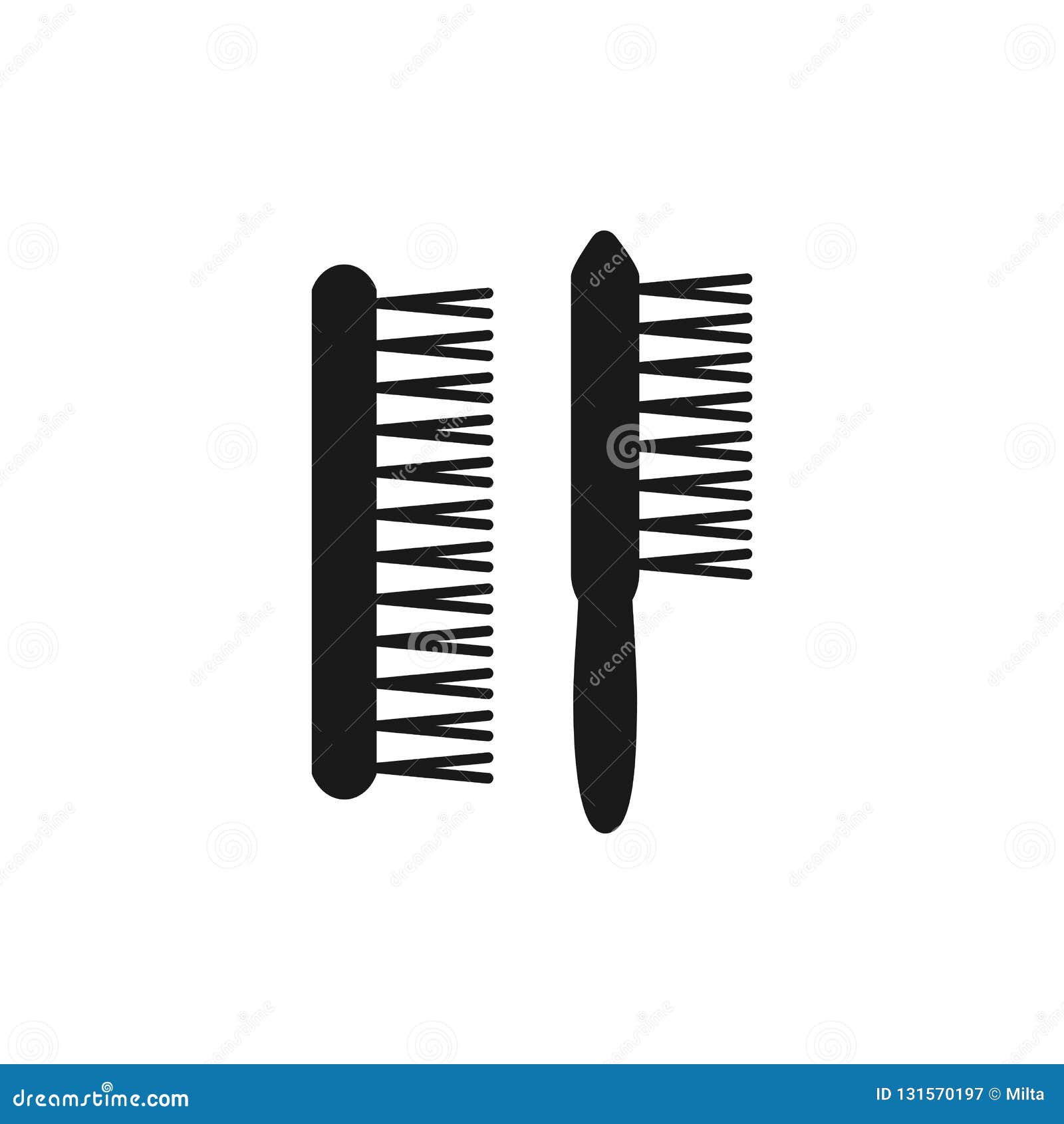 Black & White Vector Illustration of Wooden Dusting Eraser Brush. Flat ...