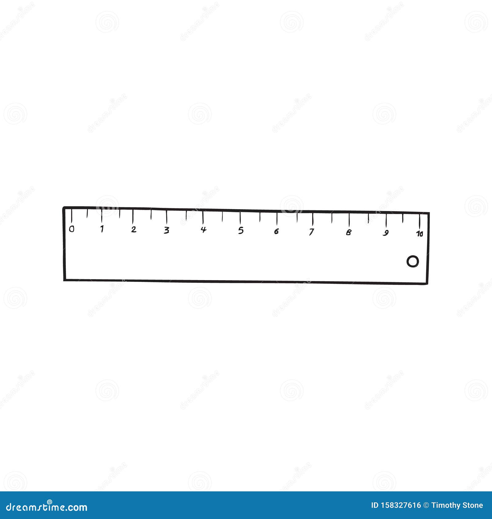 Black and White Vector Image of a Ruler Stock Vector - Illustration of ...