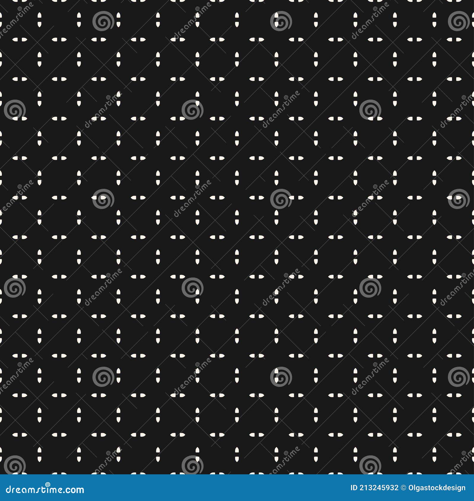 Black and White Vector Minimalist Seamless Pattern. Subtle Geometric ...