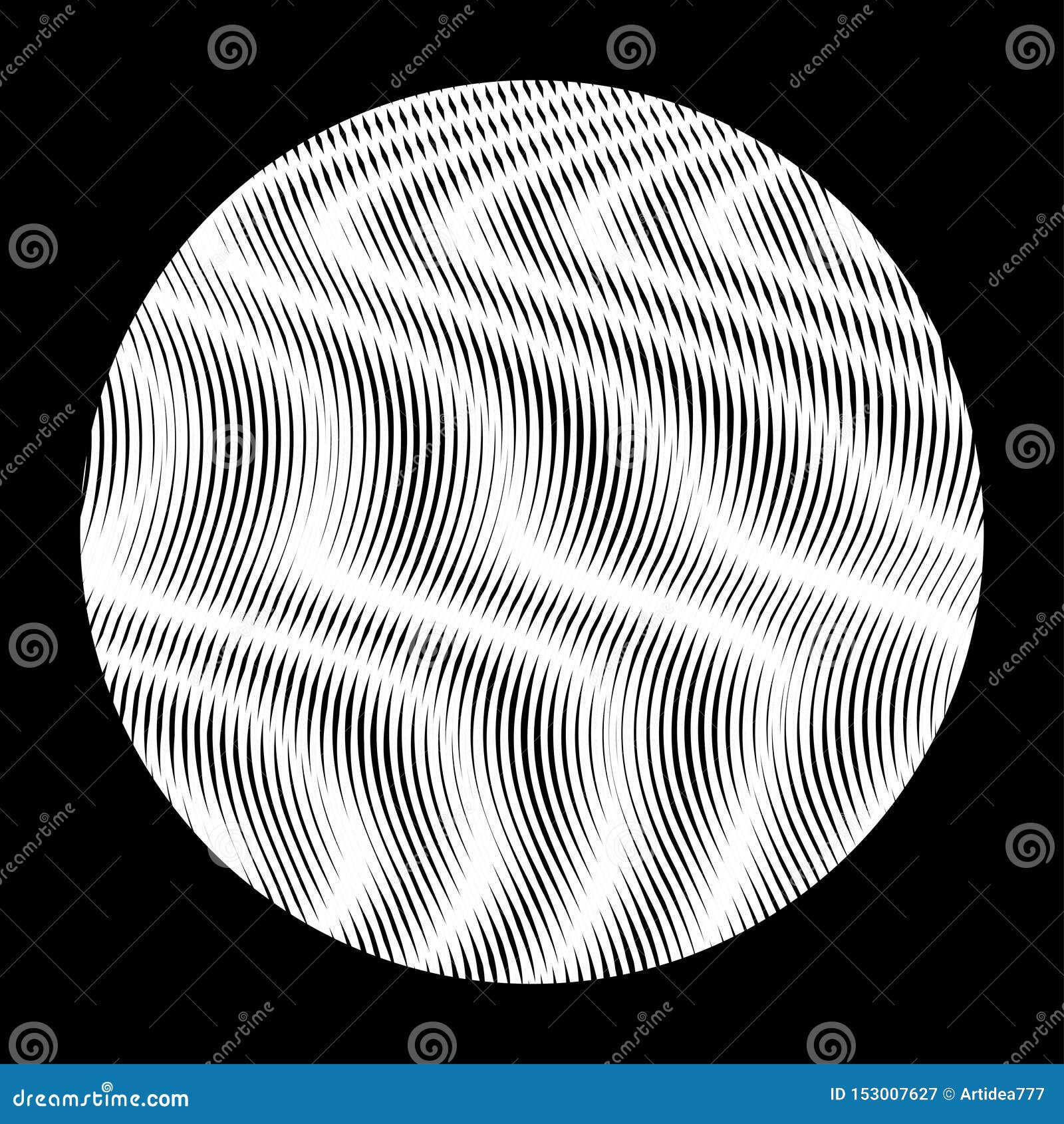 Black and White Vector Pattern with Round Shape . Stock Vector ...