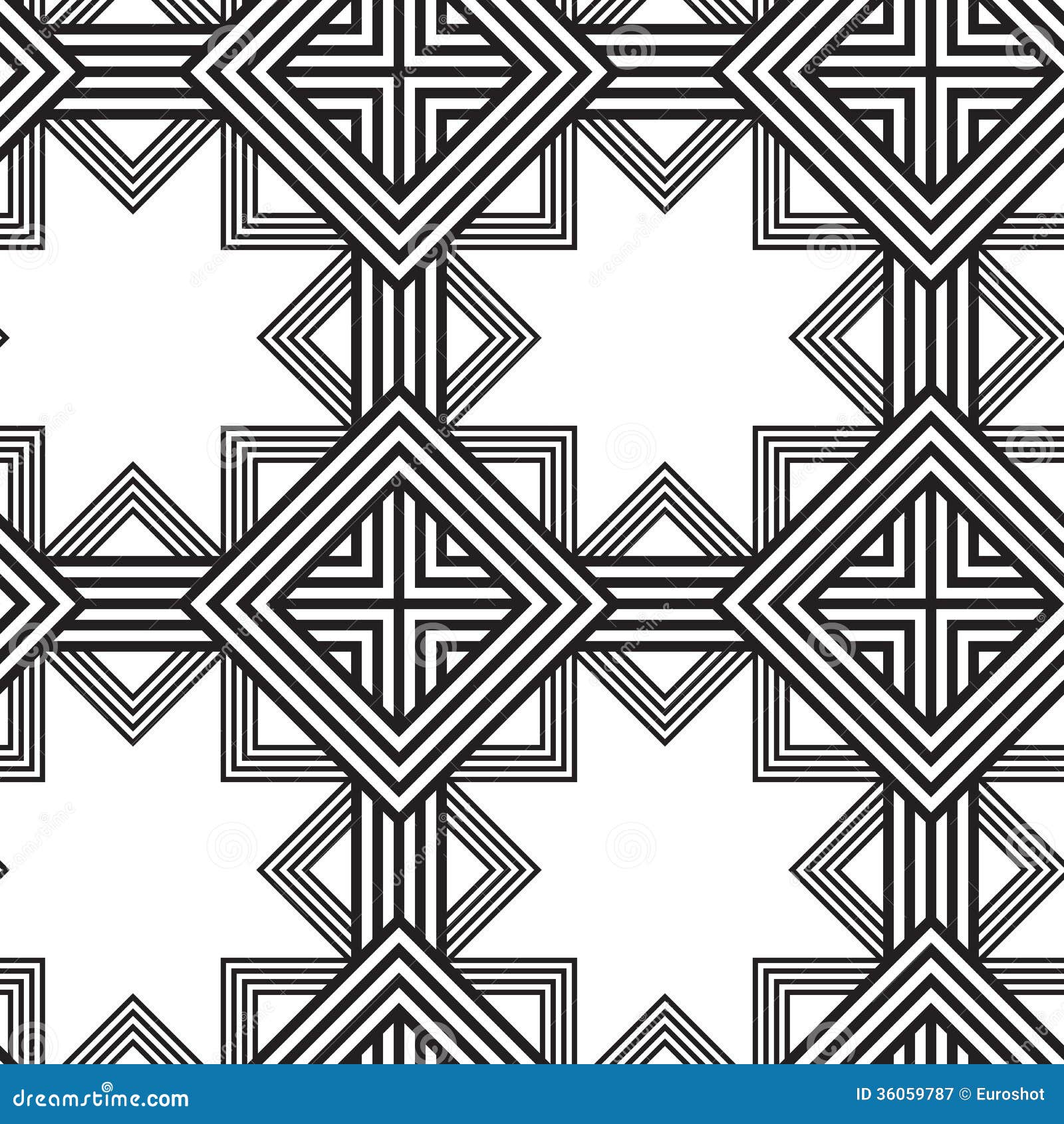 Black and White Vector Seamless Pattern. Stock Vector - Illustration of ...