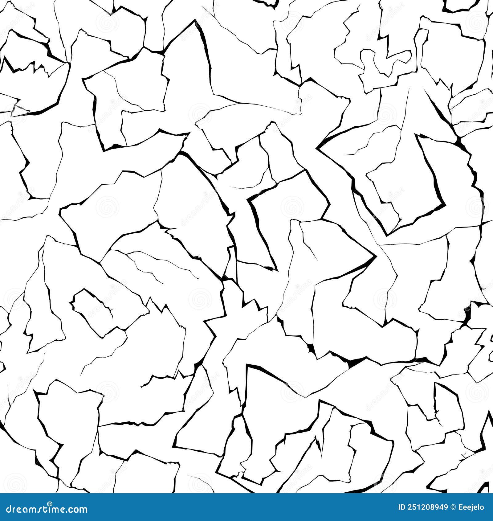 Black And White Vector Seamless Texture Of Cracks Or Faults.Seamless ...