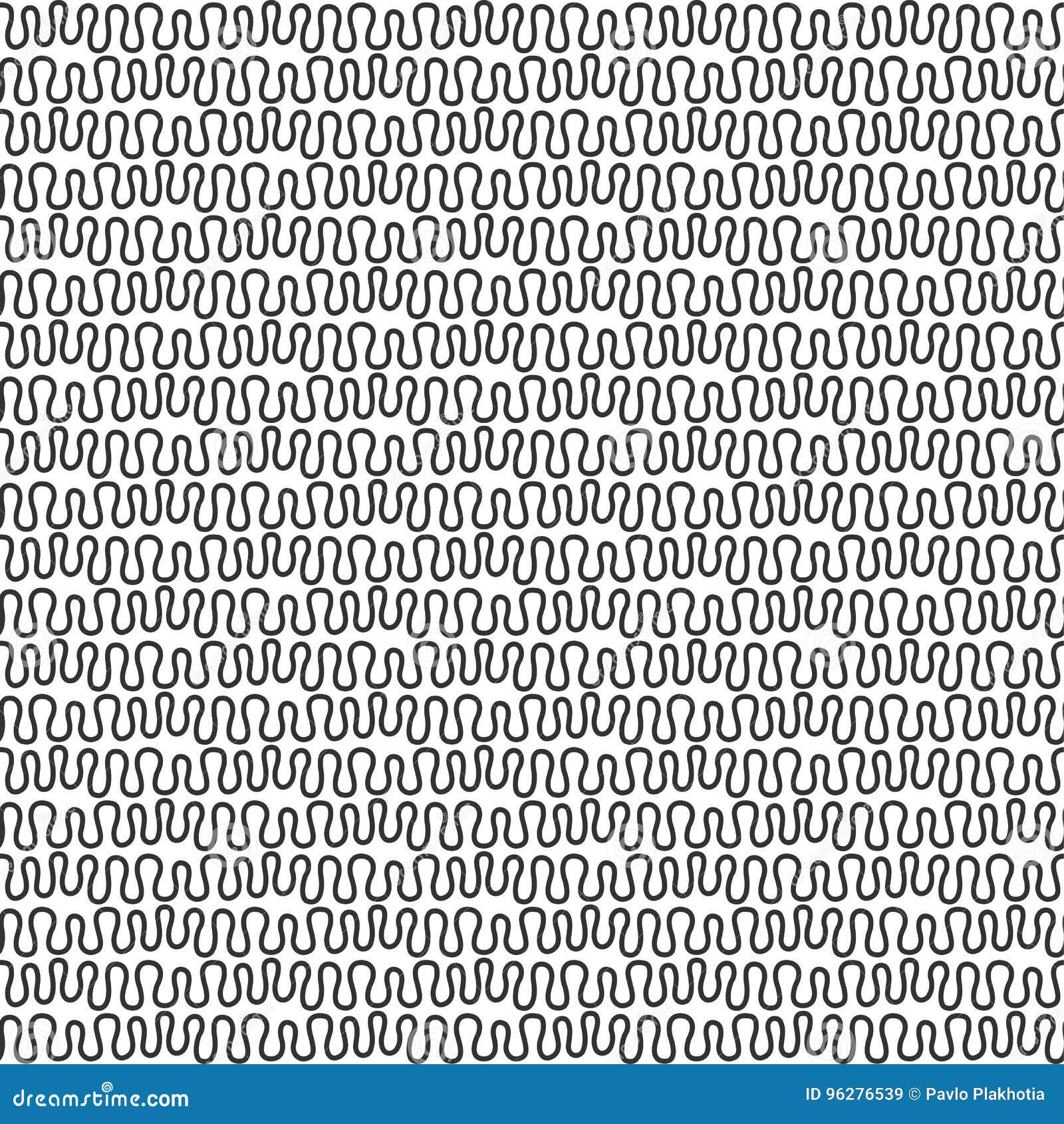Black and White Vector Simple Seamless Wavy Line Pattern Stock Vector ...
