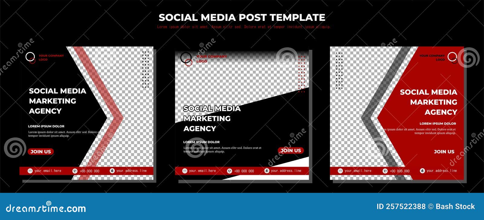 Social Media Post Template Modern Design, for Digital Marketing Online ...