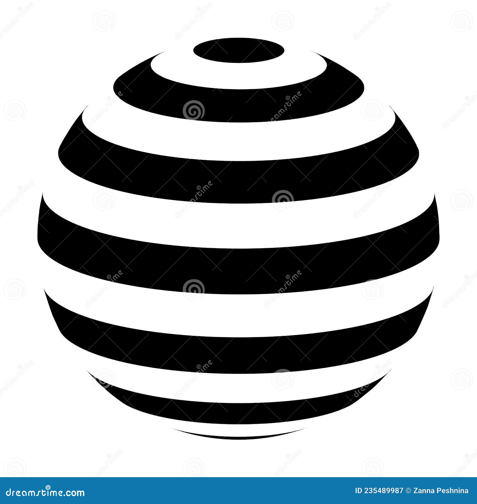 Black and White Vector Sphere of Lines for Design of Logo Stock Vector ...