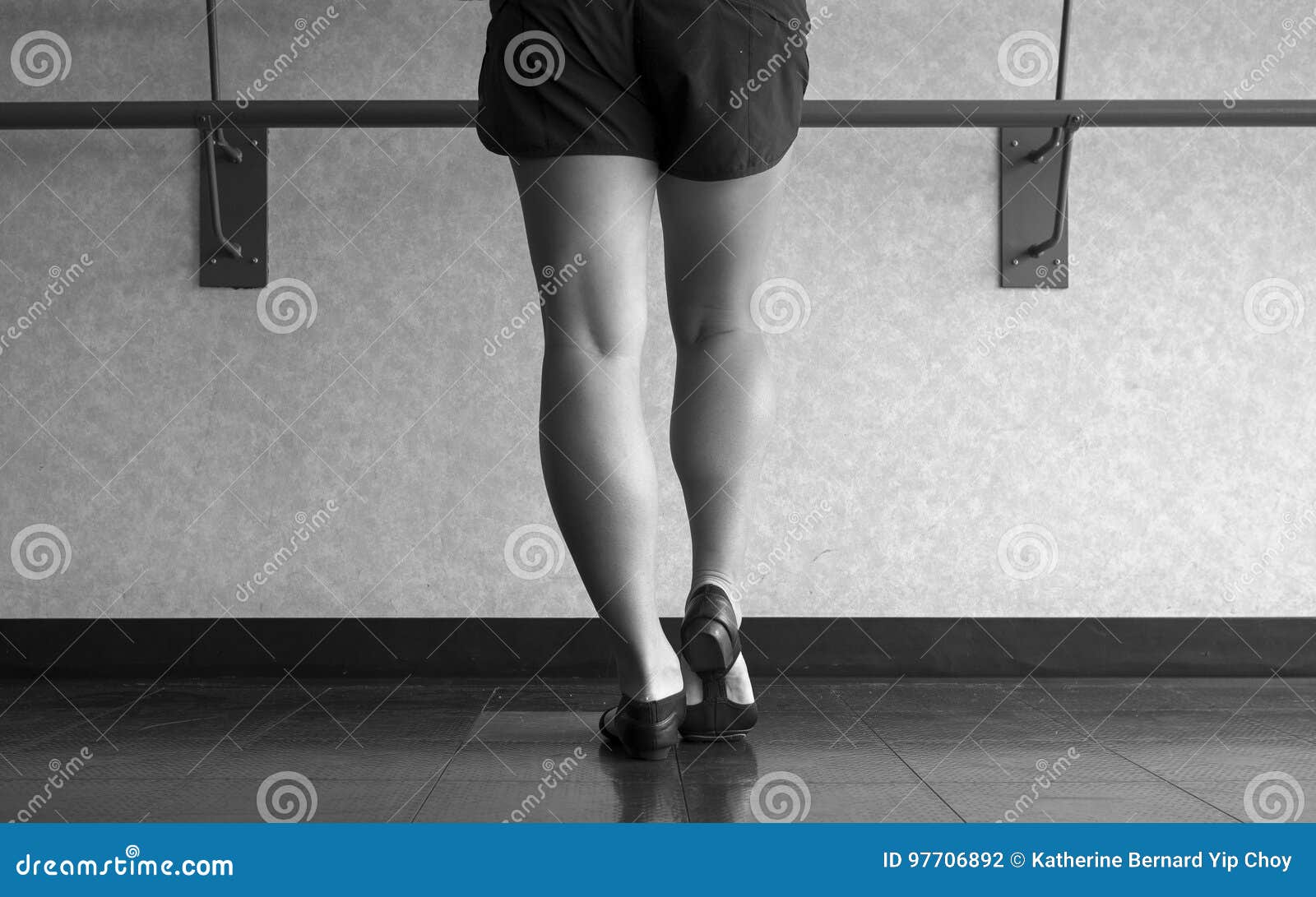 Black and White Version of Jazz Dig Position at Barre Stock Photo ...