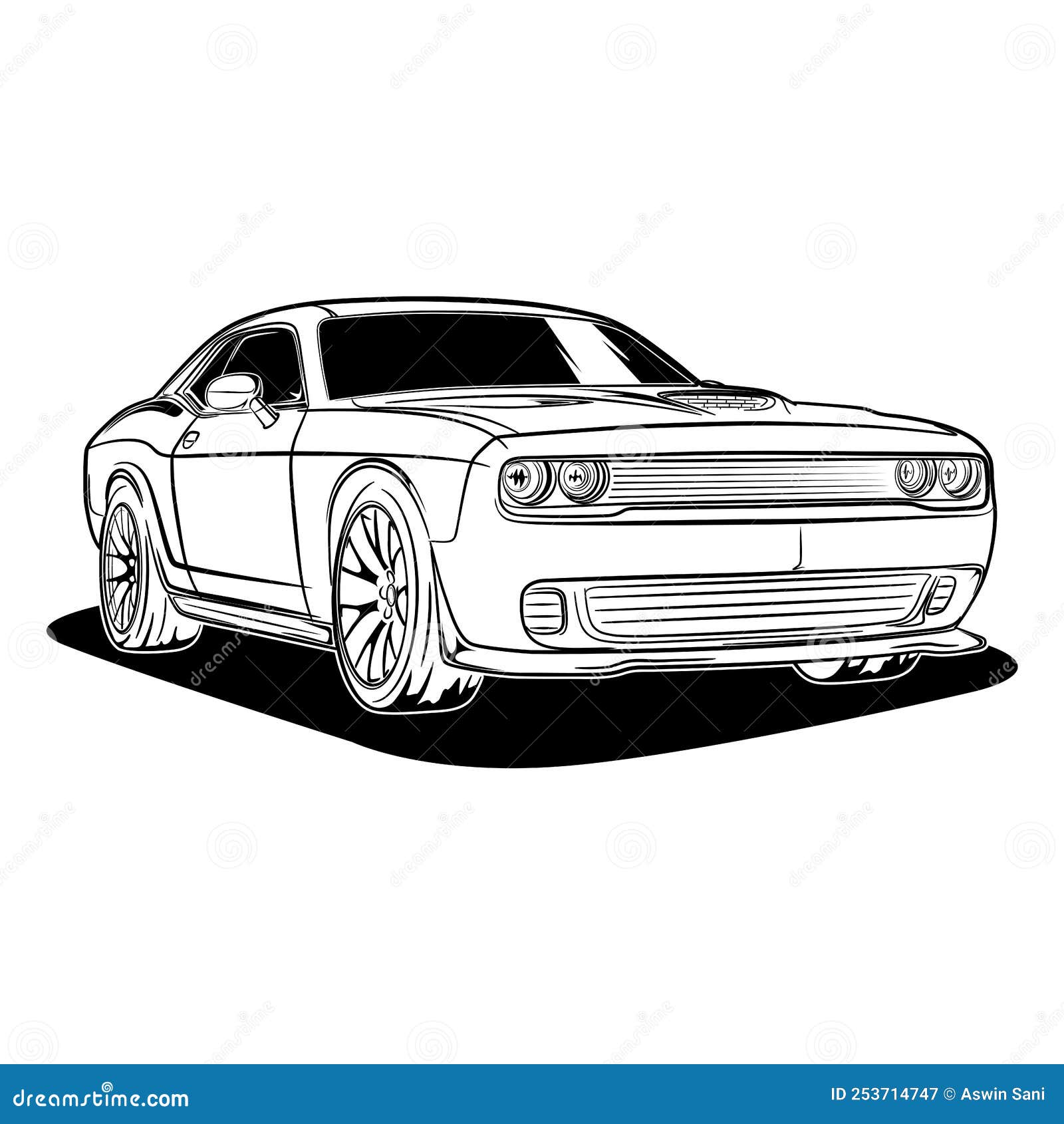 F6 Hellcat In Top View Vector Illustration | CartoonDealer.com #206886794