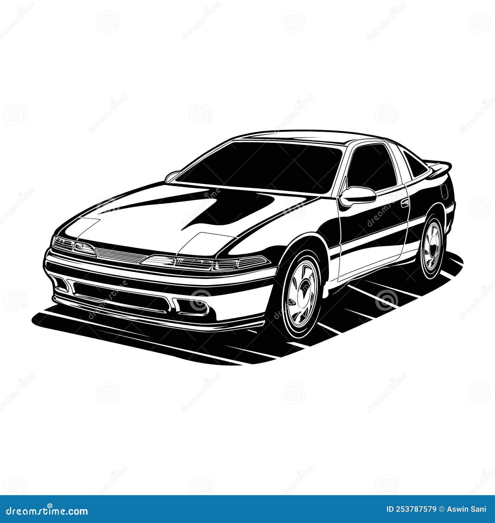 Eclipse car illustration stock illustration. Illustration of mobile ...