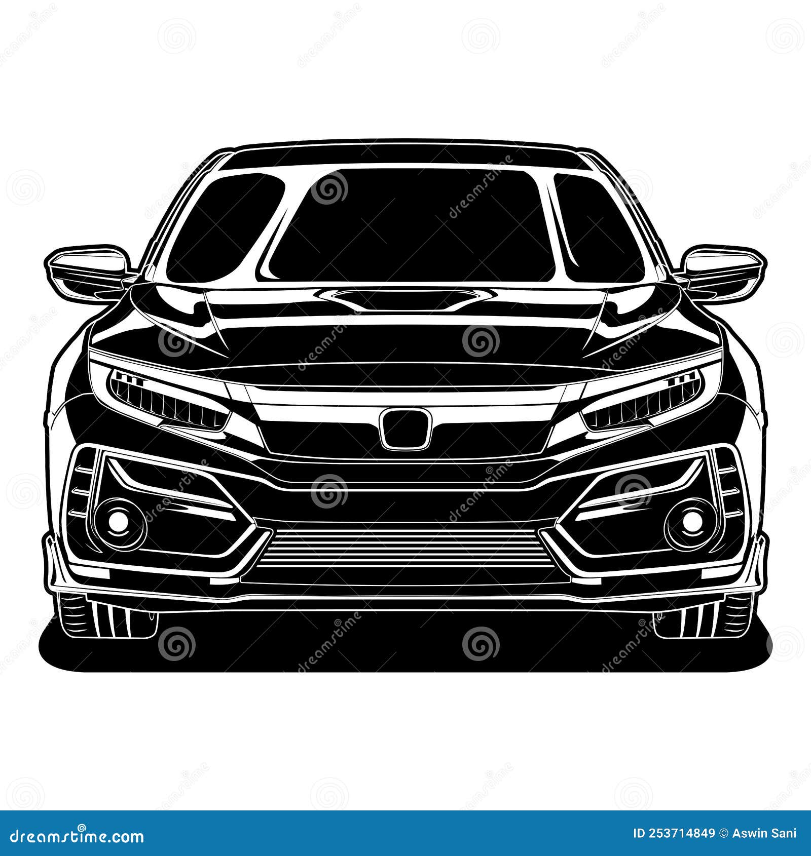FK8 Type R stock illustration. Illustration of race - 253714849