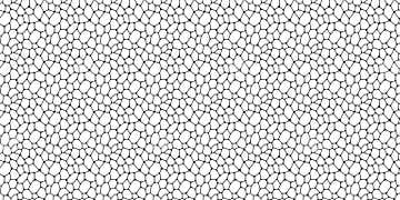 Black and White Voronoi Seamless Patterns Vector Set. Irregular Shapes ...