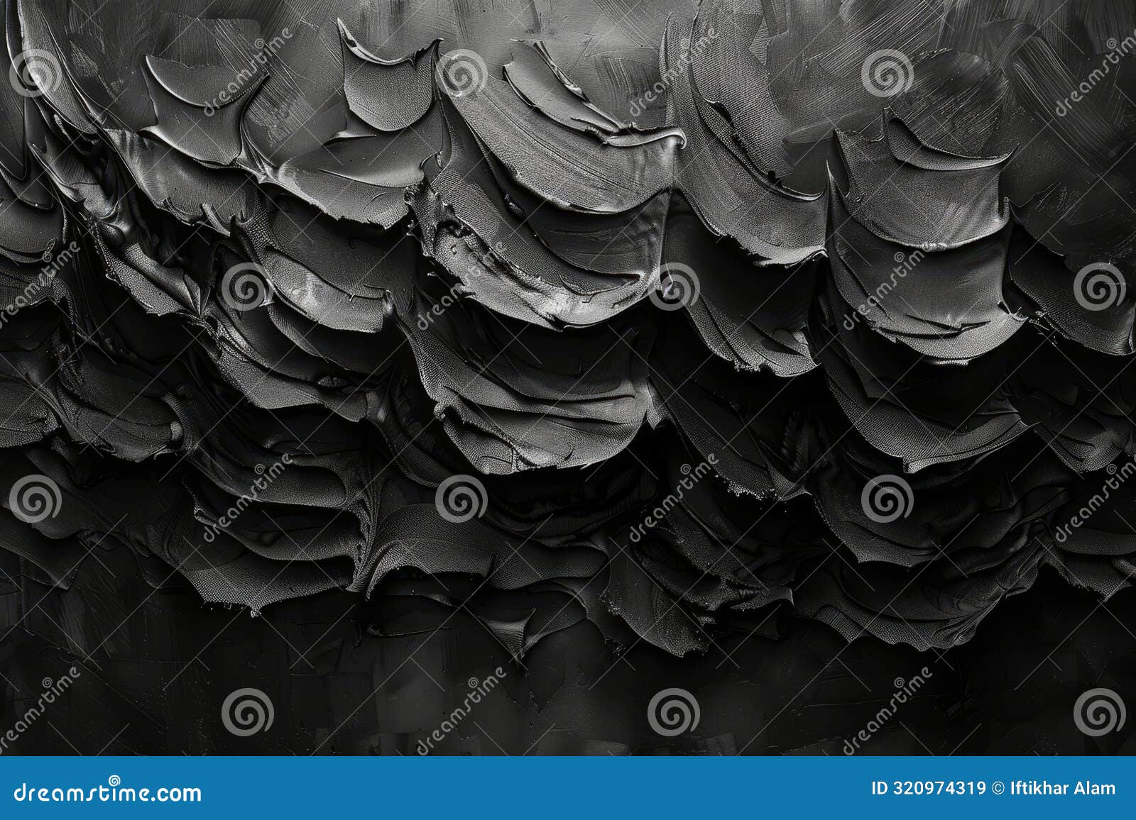 A Black and White Wall Displaying Layers of Depth and Texture in ...