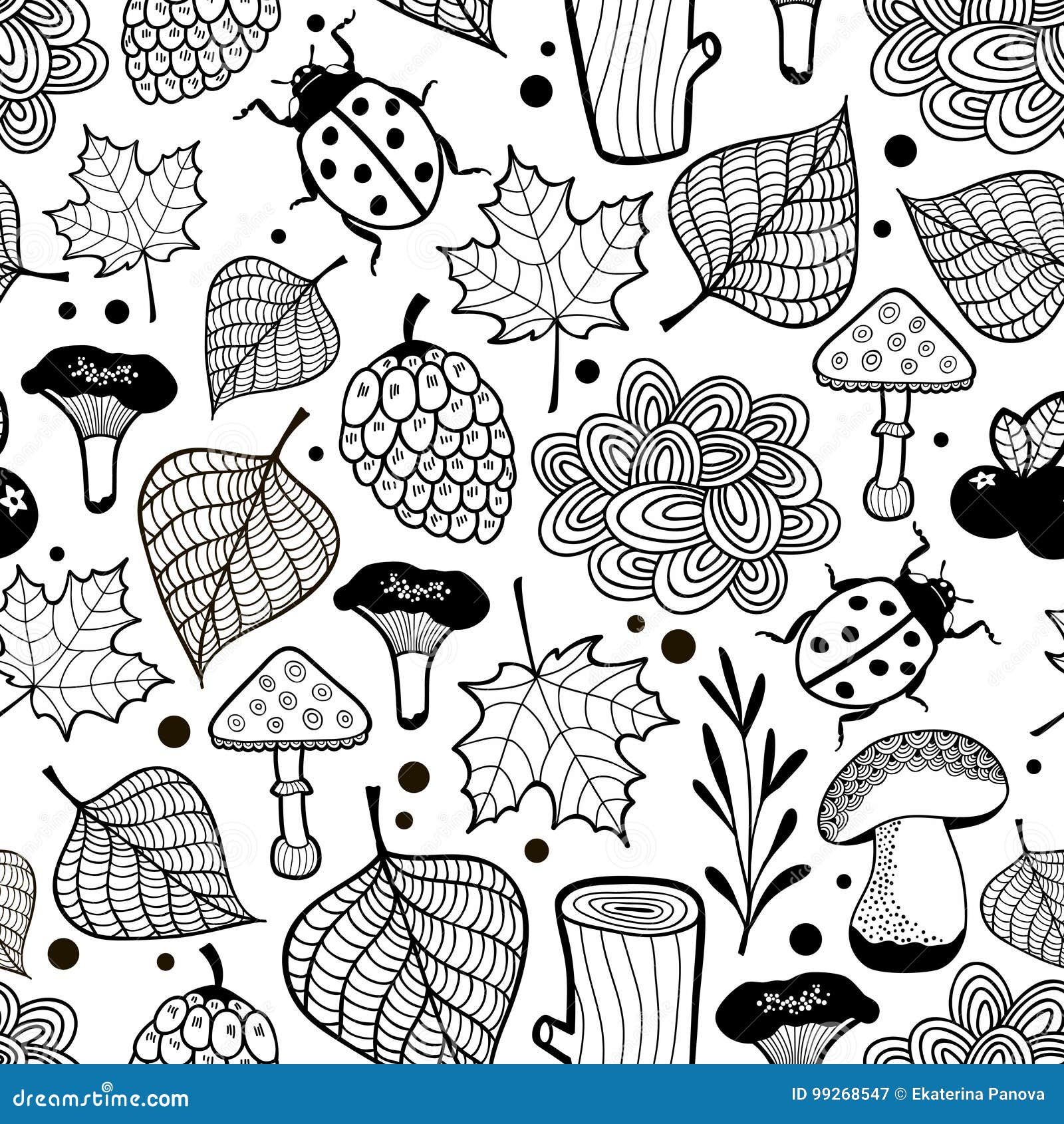 Black and White Wallpaper for Coloring. Stock Vector - Illustration of ...