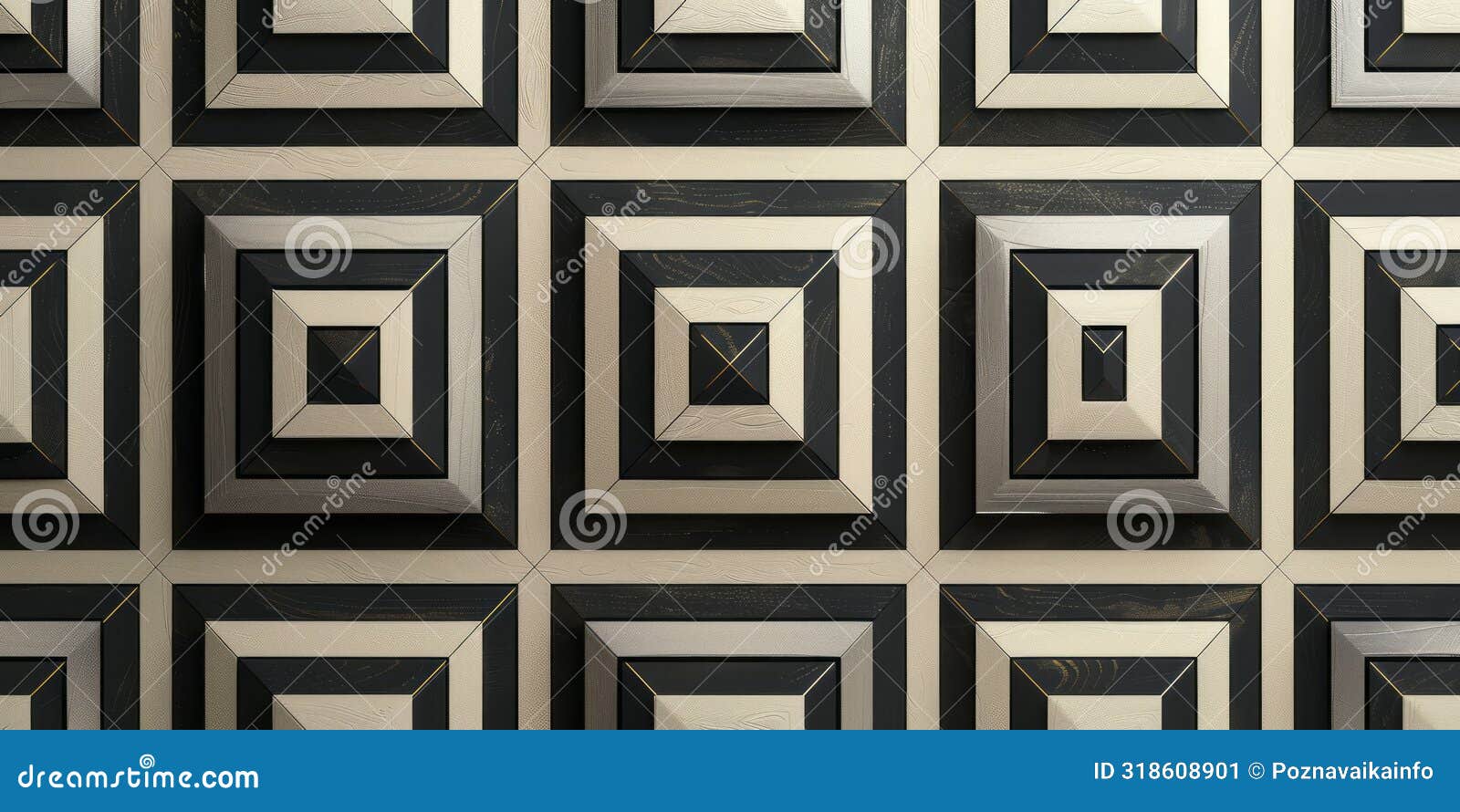 Black and White Wallpaper Featuring Geometric Squares Pattern Stock ...