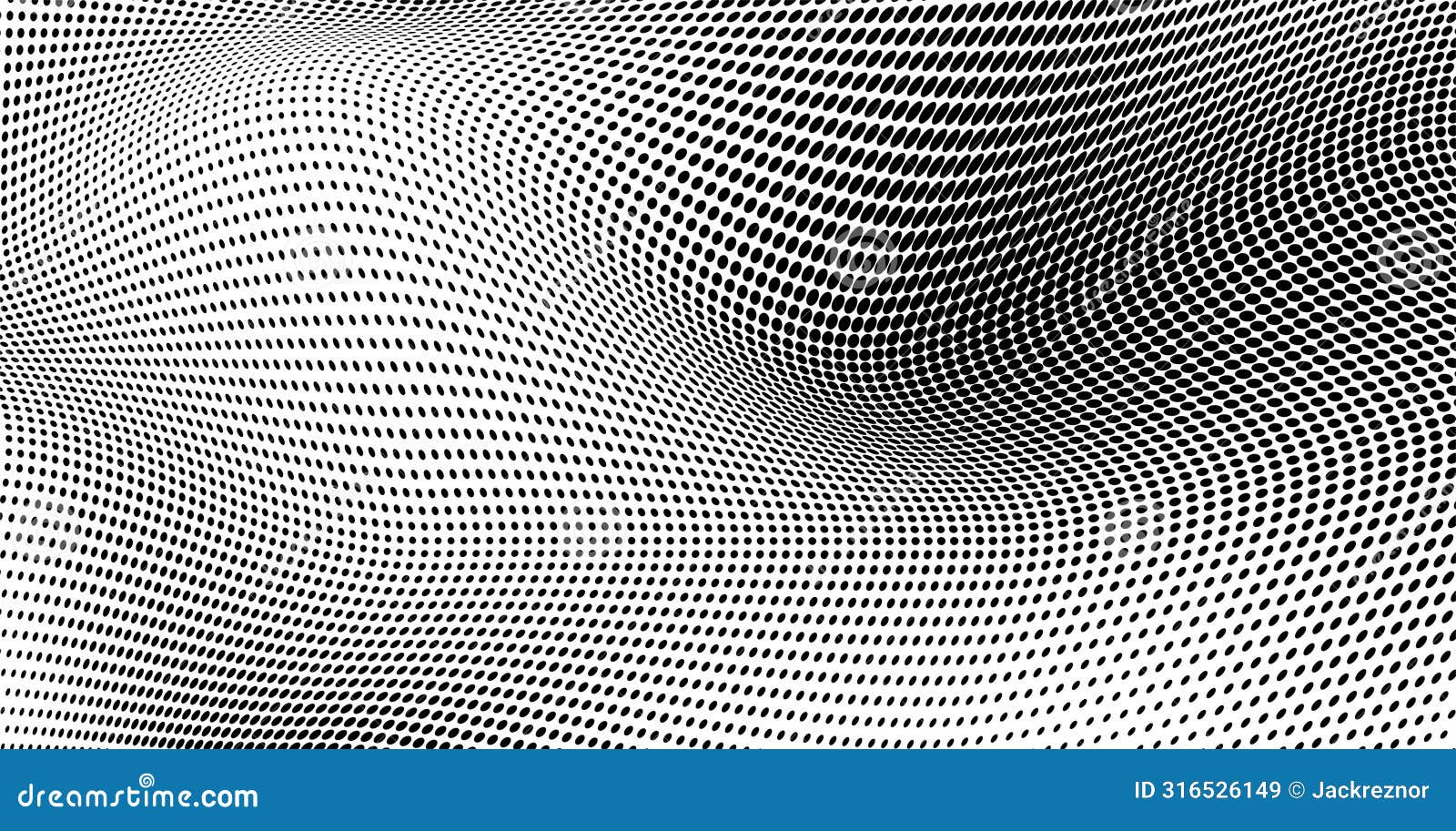 Black and White Wave Halftone Stock Vector - Illustration of monochrome ...