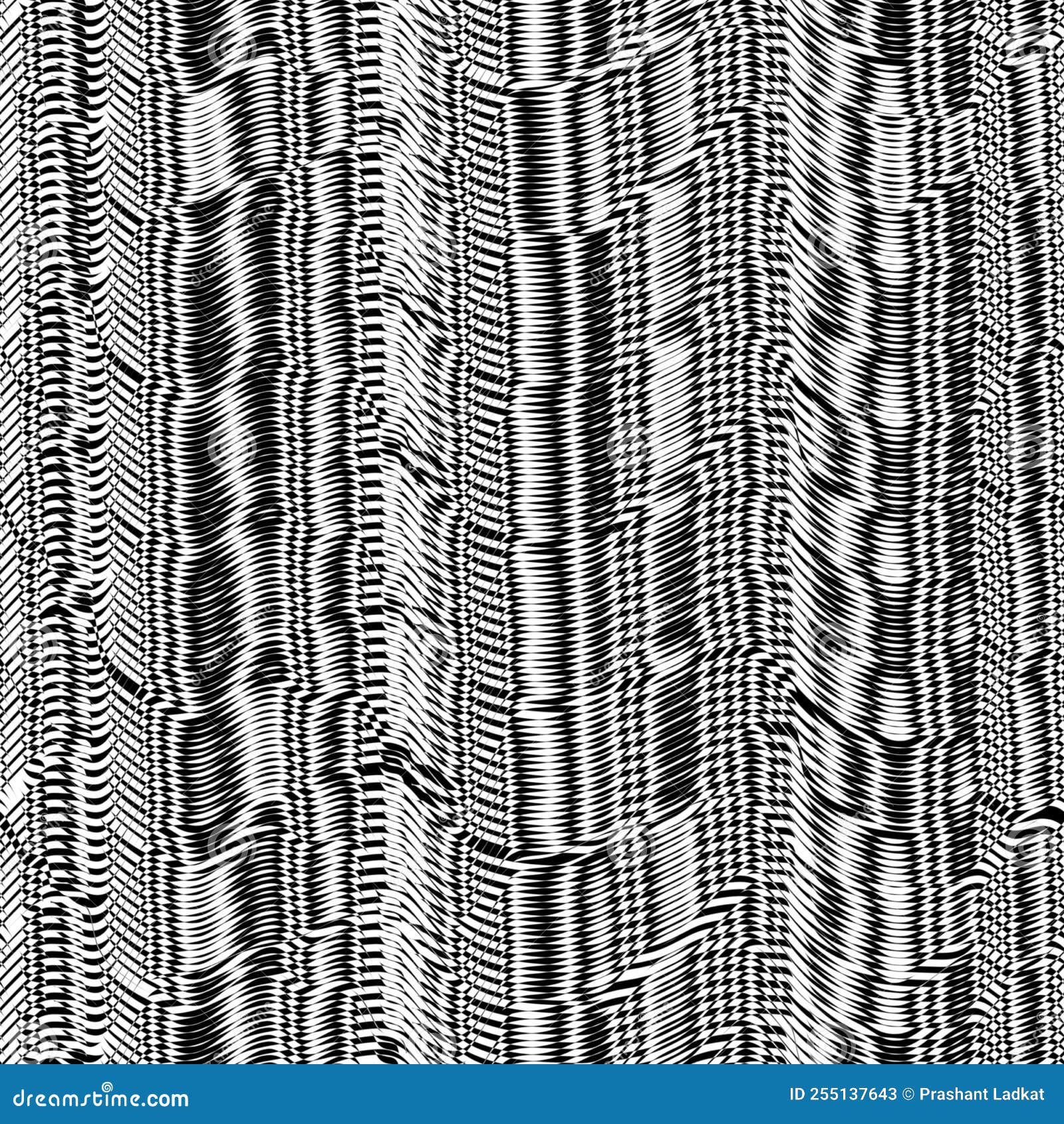 Black and White Wave Lines Pattern Retro Style Stock Illustration ...