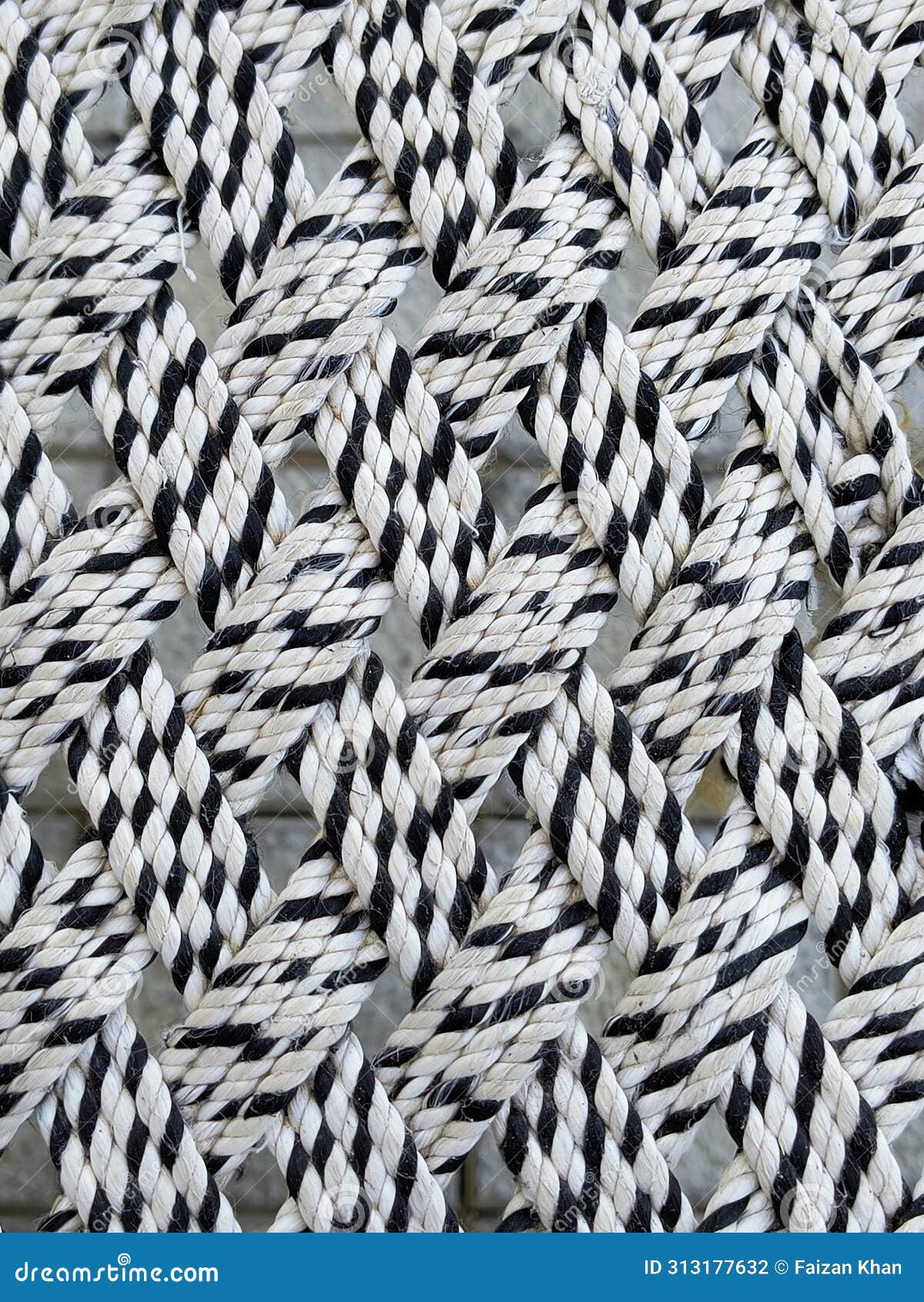 Black and White Waved Rope Pattern on an Indian Cot Stock Photo - Image ...