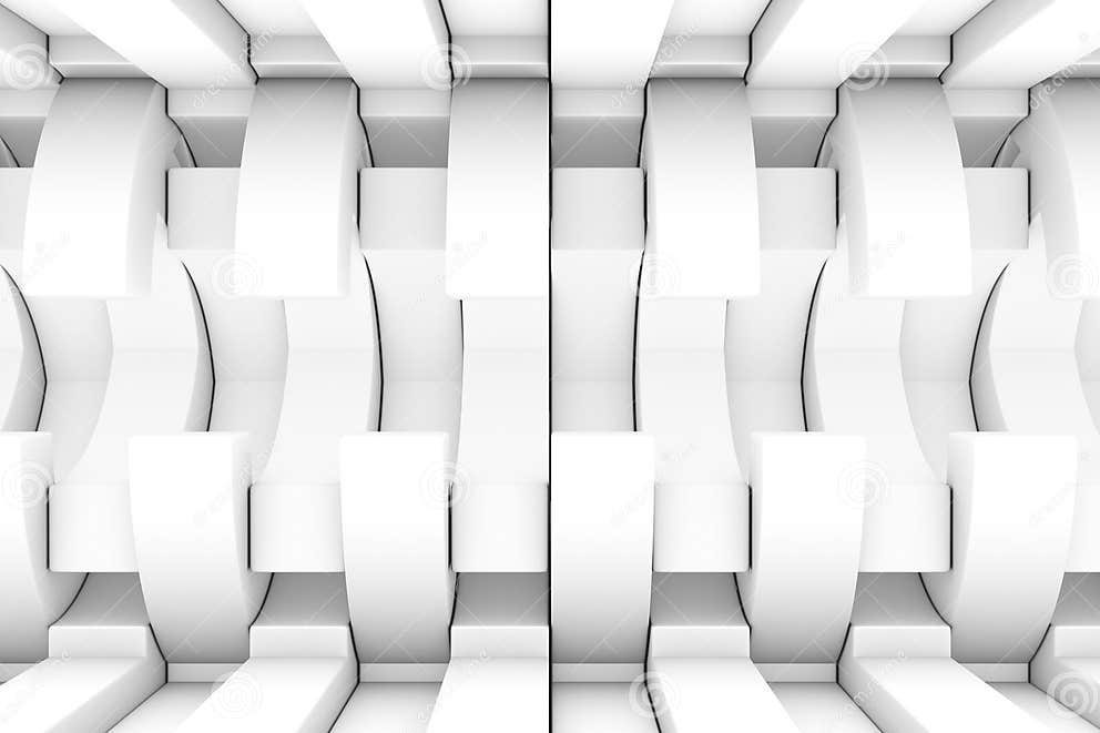 Black and White Waves Boxes Abstract Background 3D Stock Illustration ...