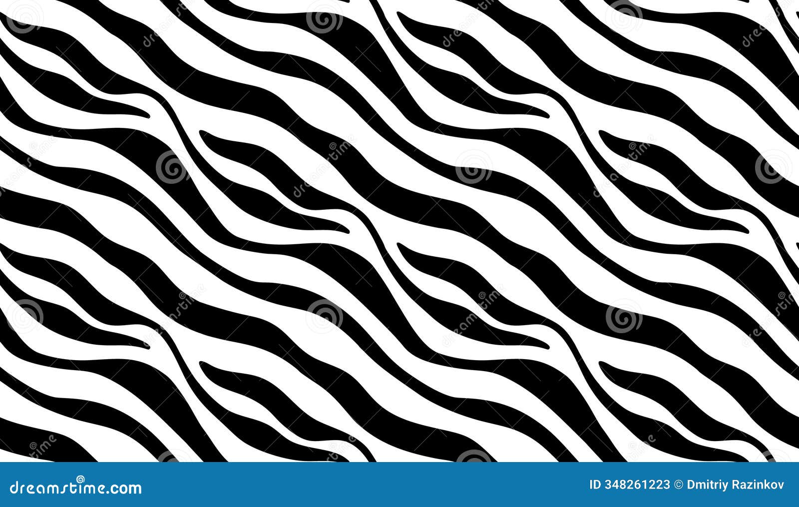 Black and White Wavy Abstract Pattern Resembling Zebra Stripes ...