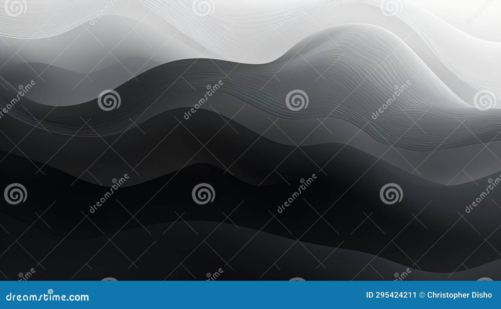 Black and White Wavy Art Background for PPT, Design Background Stock ...
