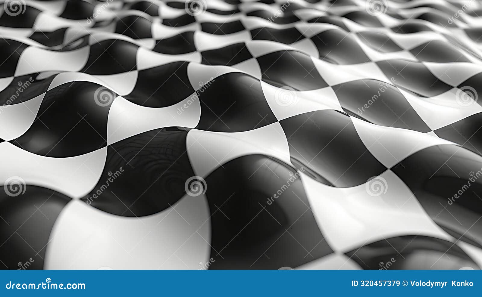 Black and White Wavy Checkered Pattern Stock Image - Image of stylish ...