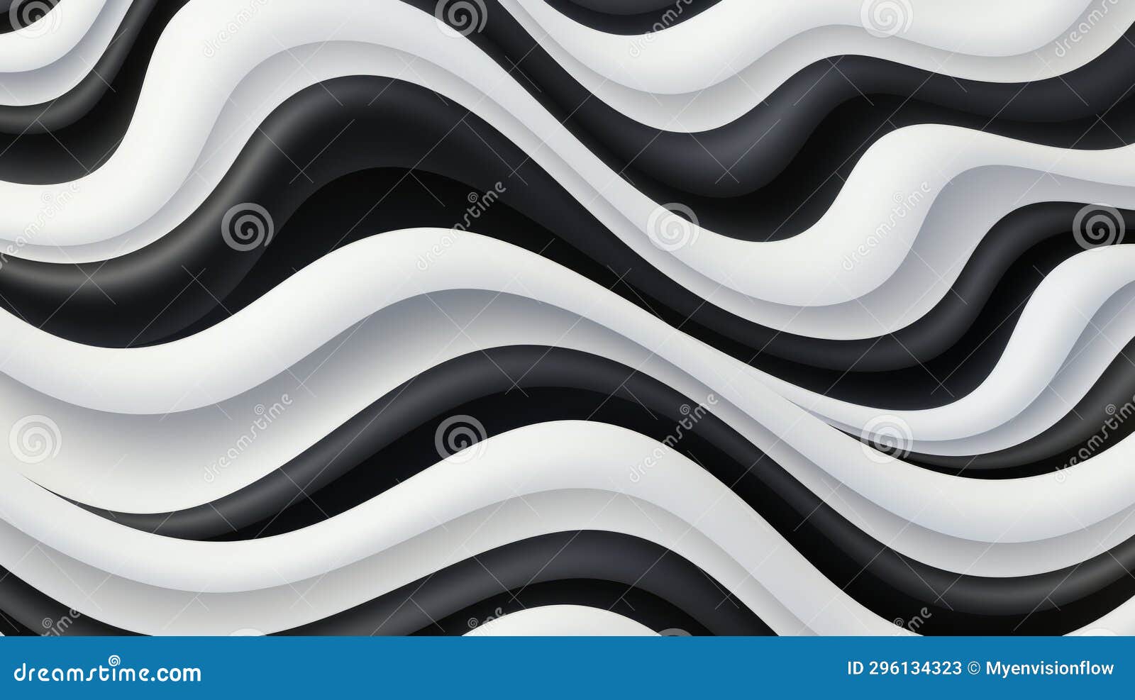 A Black and White Wavy Lines Stock Image - Image of symmetry ...