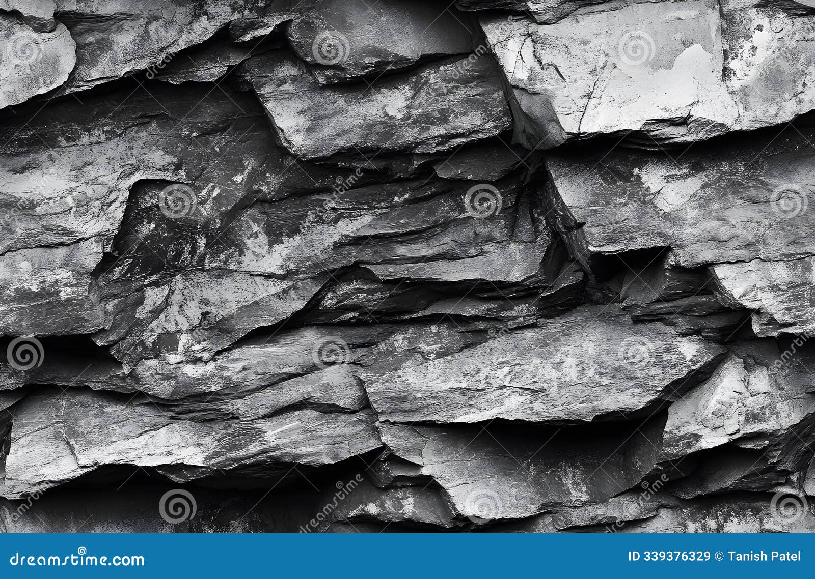 Black-and-white, Wavy Rock Patterns Stock Illustration - Illustration ...