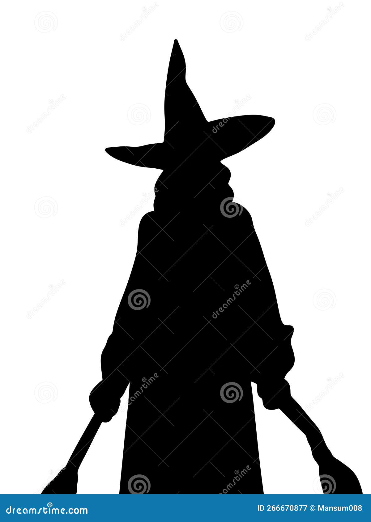 Black and White of Witch Shape Stock Illustration - Illustration of ...