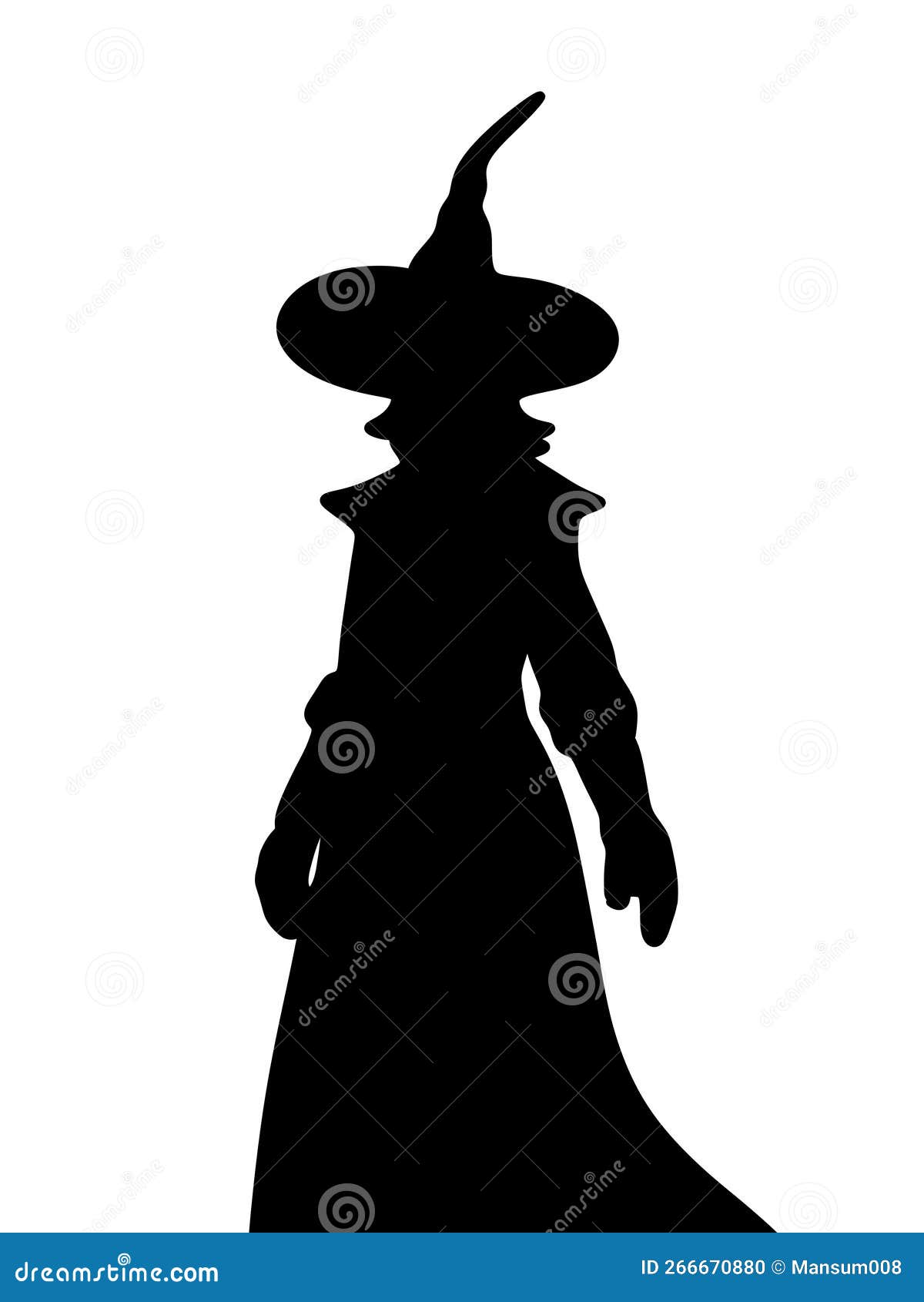 Black and White of Witch Shape Stock Illustration - Illustration of ...