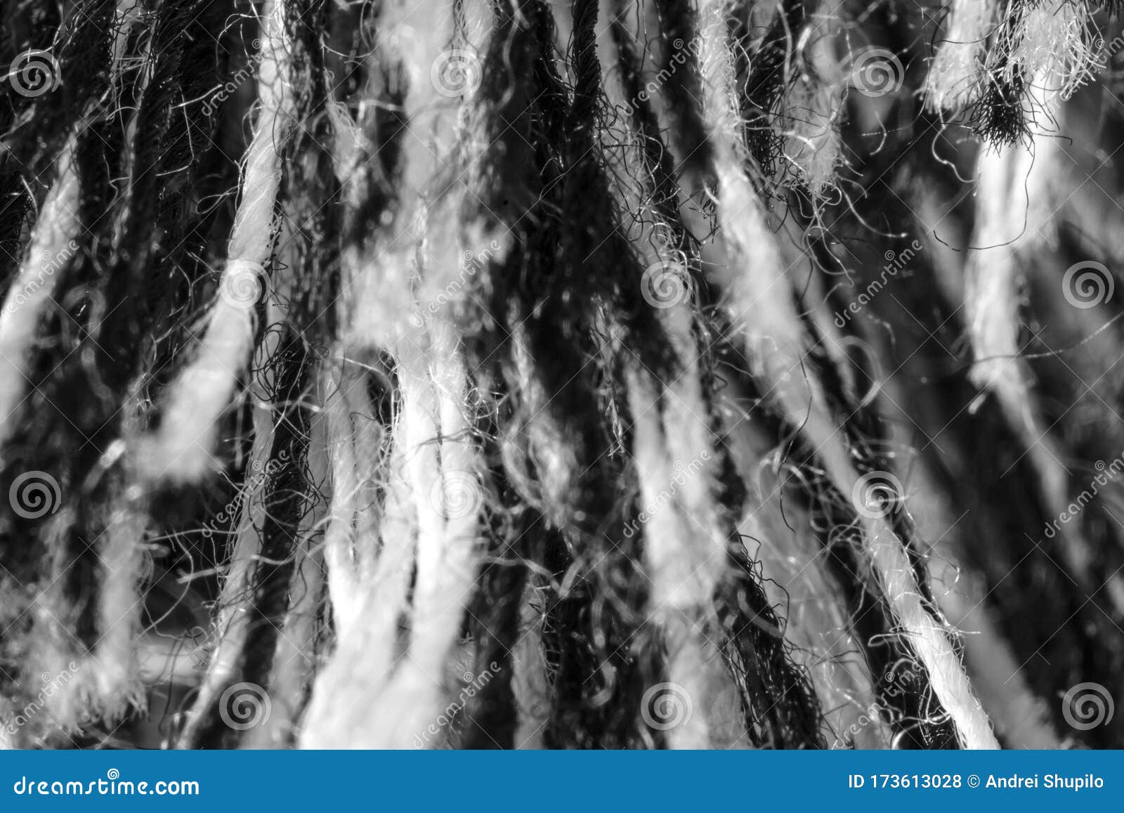 Black and White Wool Thread As Abstract Background Stock Photo - Image ...