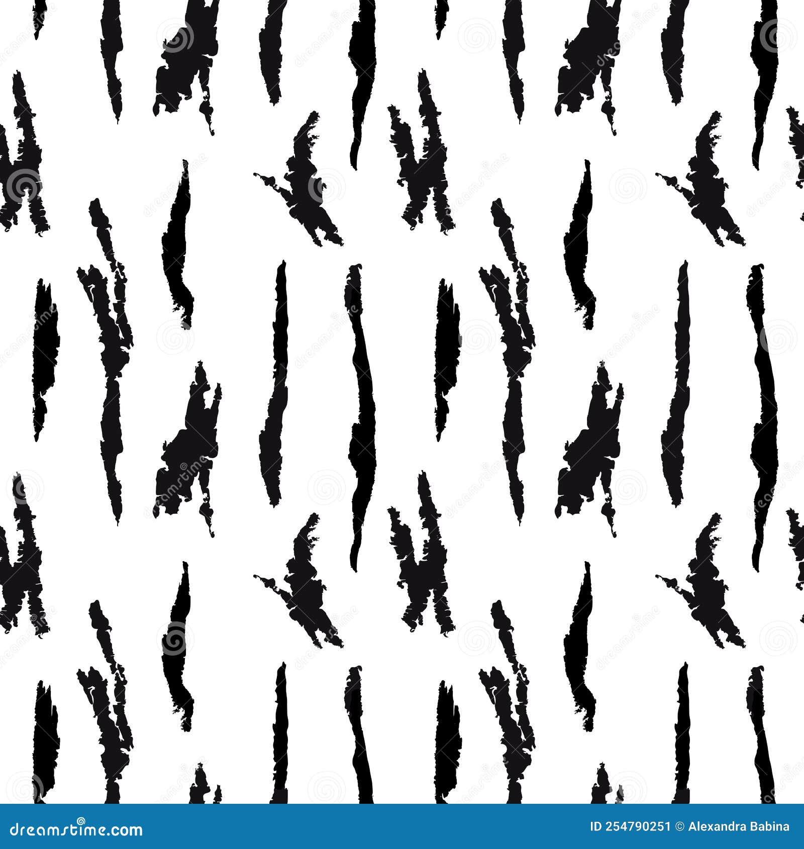 Black and White Zebra Style Abstract Repeat Seamless Pattern. Stock ...