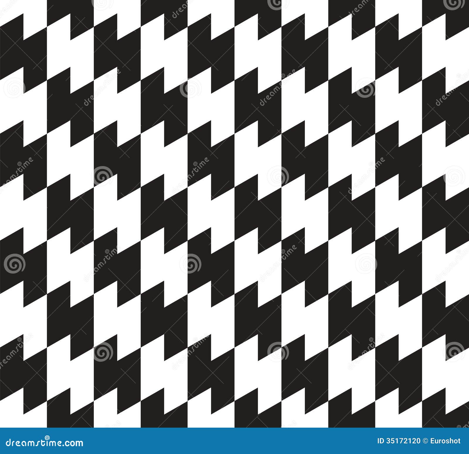 Black and White Zig Zag Vector Seamless Pattern. Stock Vector ...