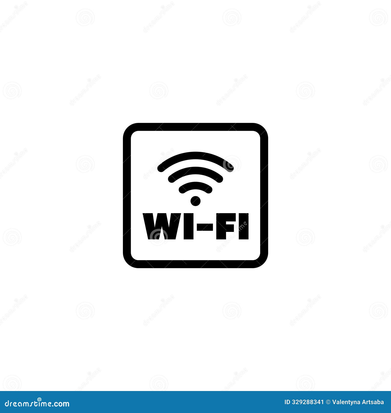 Black Wi-Fi Icon with Signal Waves on a White Background Stock Vector ...